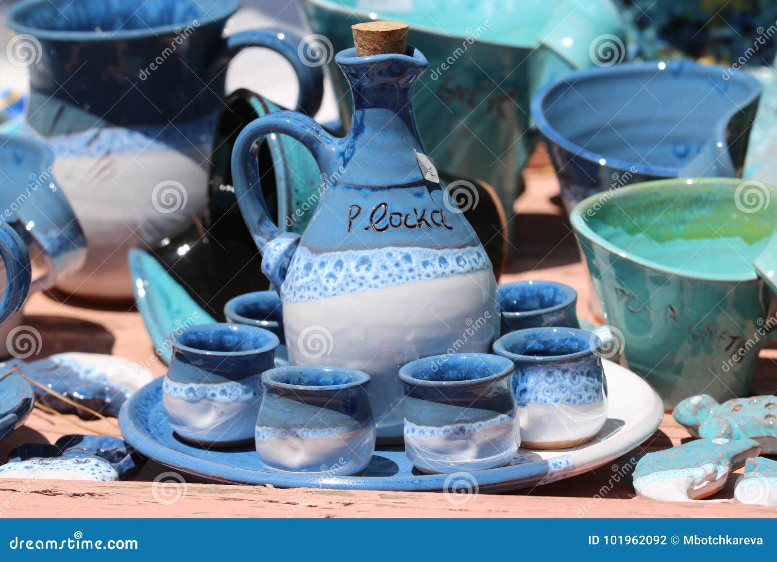 Cretan pottery stock photo. Image of plate, europe, white - 101962092