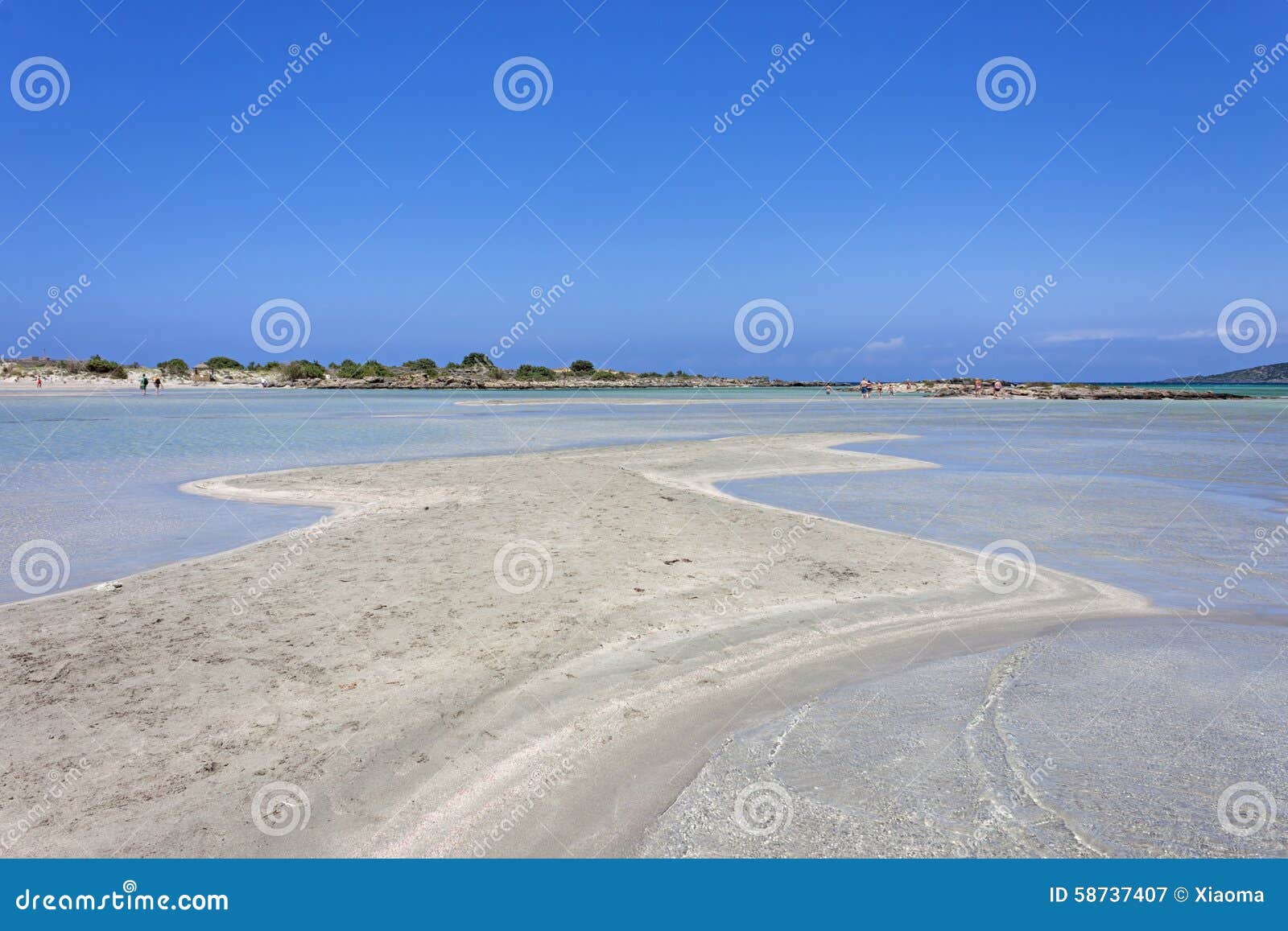 Crete beach Elafonisi stock image. Image of exotic, elafonisos - 58737407