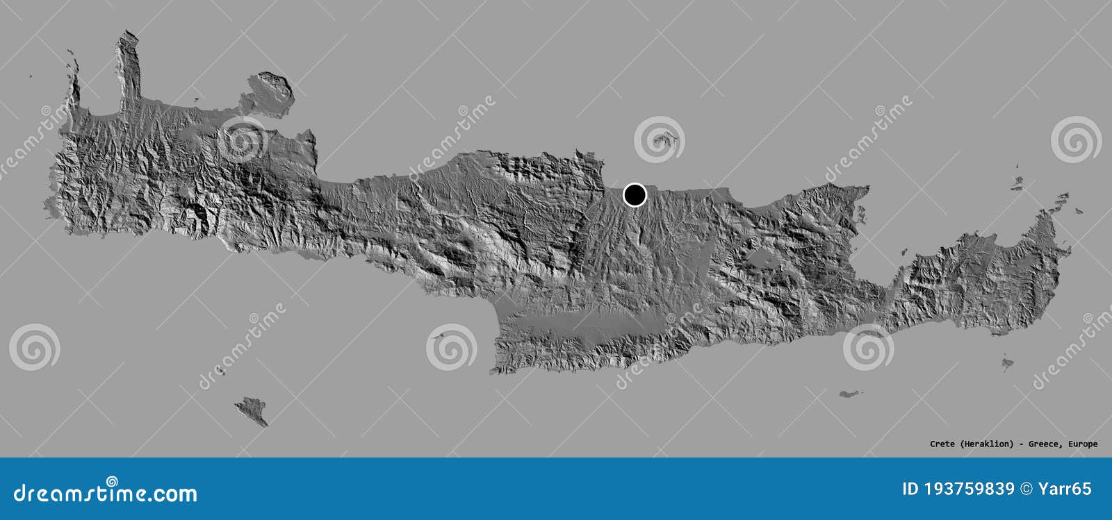 Crete, Decentralized Administration of Greece, on Solid. Bilevel Stock ...