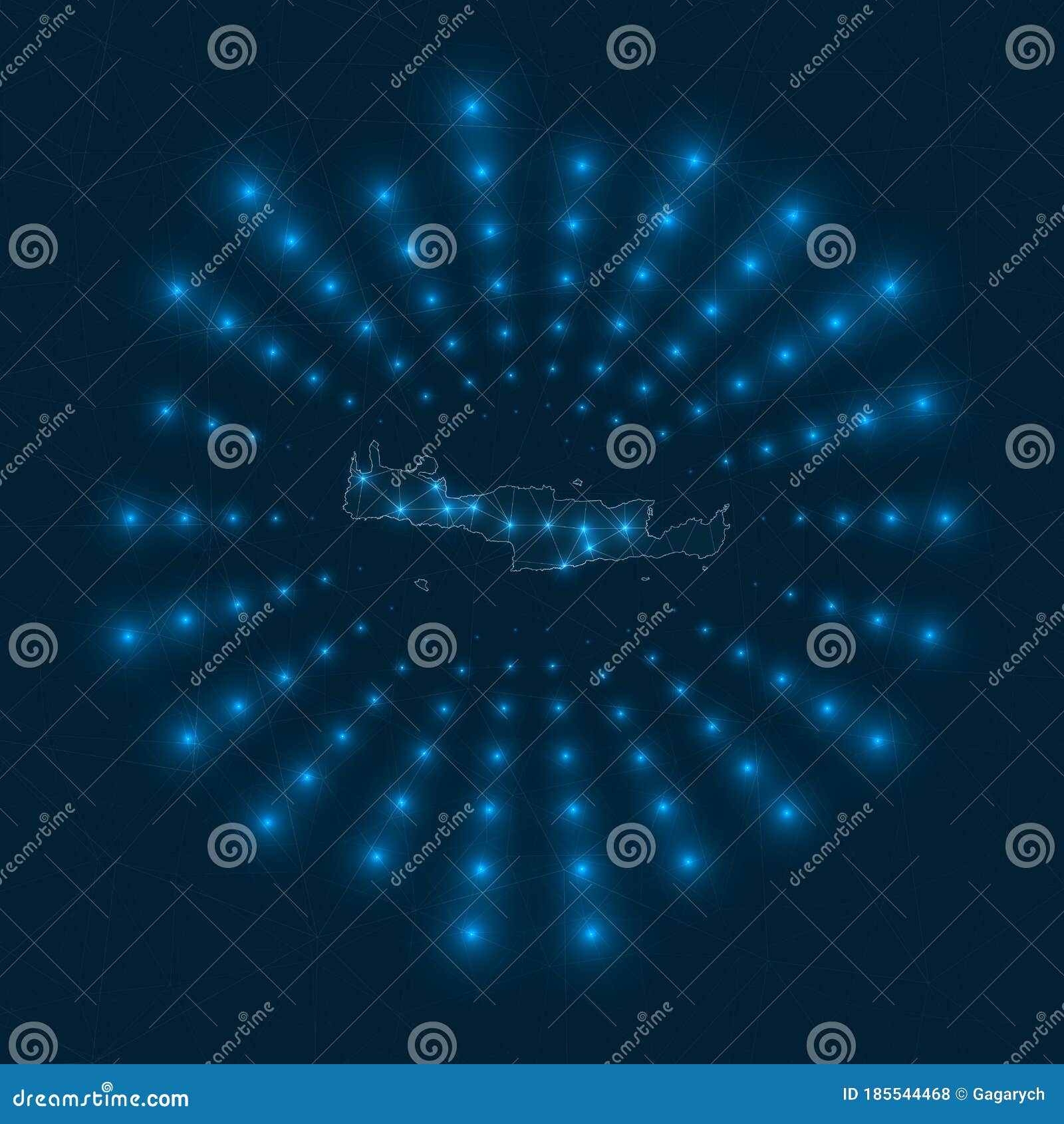 Crete Network Map. Vector Illustration | CartoonDealer.com #173216900