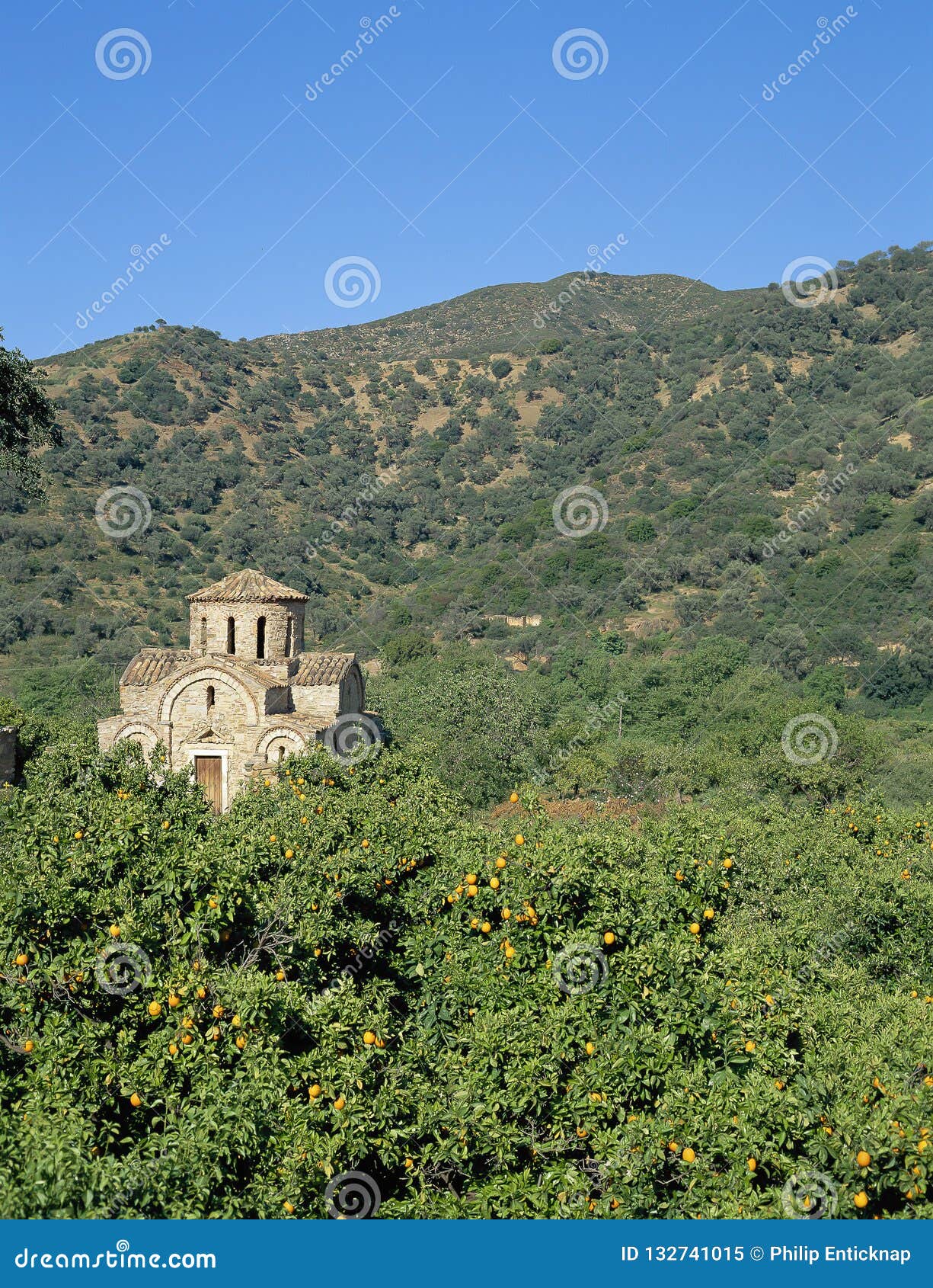 Crete, Fodele stock image. Image of religion, churches - 132741015