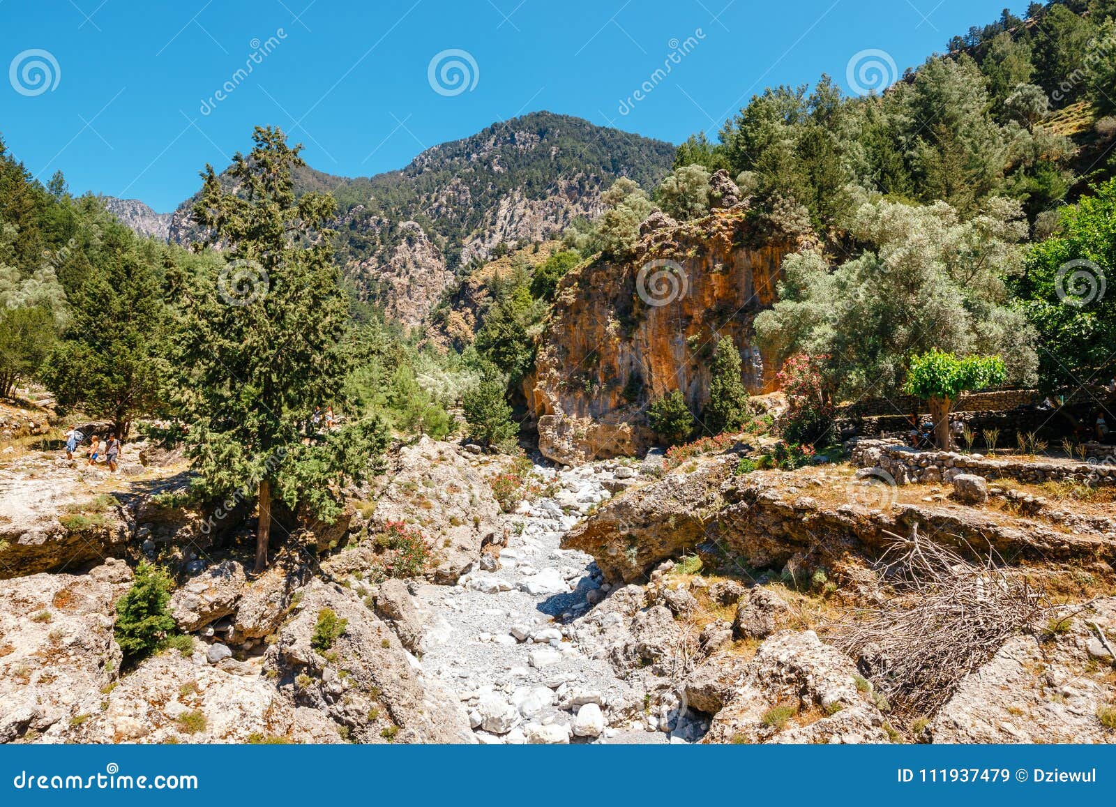 Displaced Village Samaria in Samaria Gorge in Central Crete, Greece ...