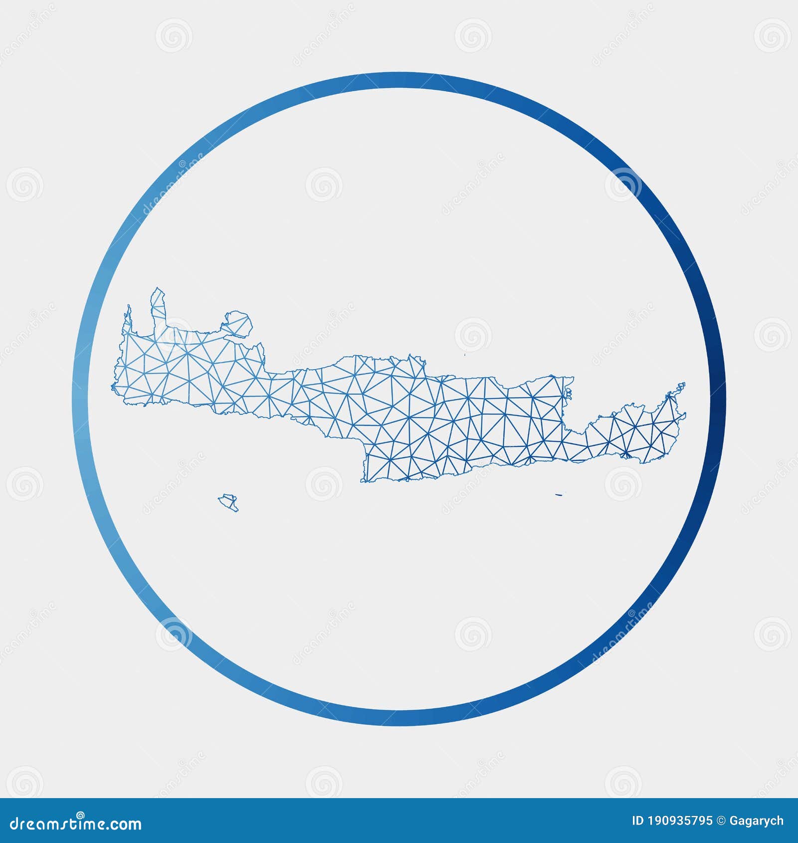 Crete icon. stock vector. Illustration of greek, location - 190935795