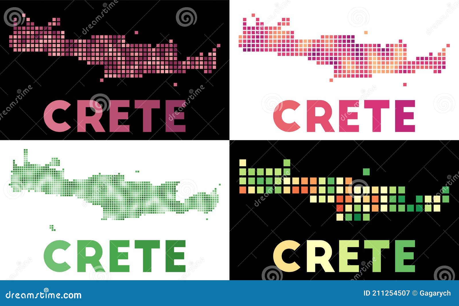 Crete map. stock vector. Illustration of crete, geography - 211254507