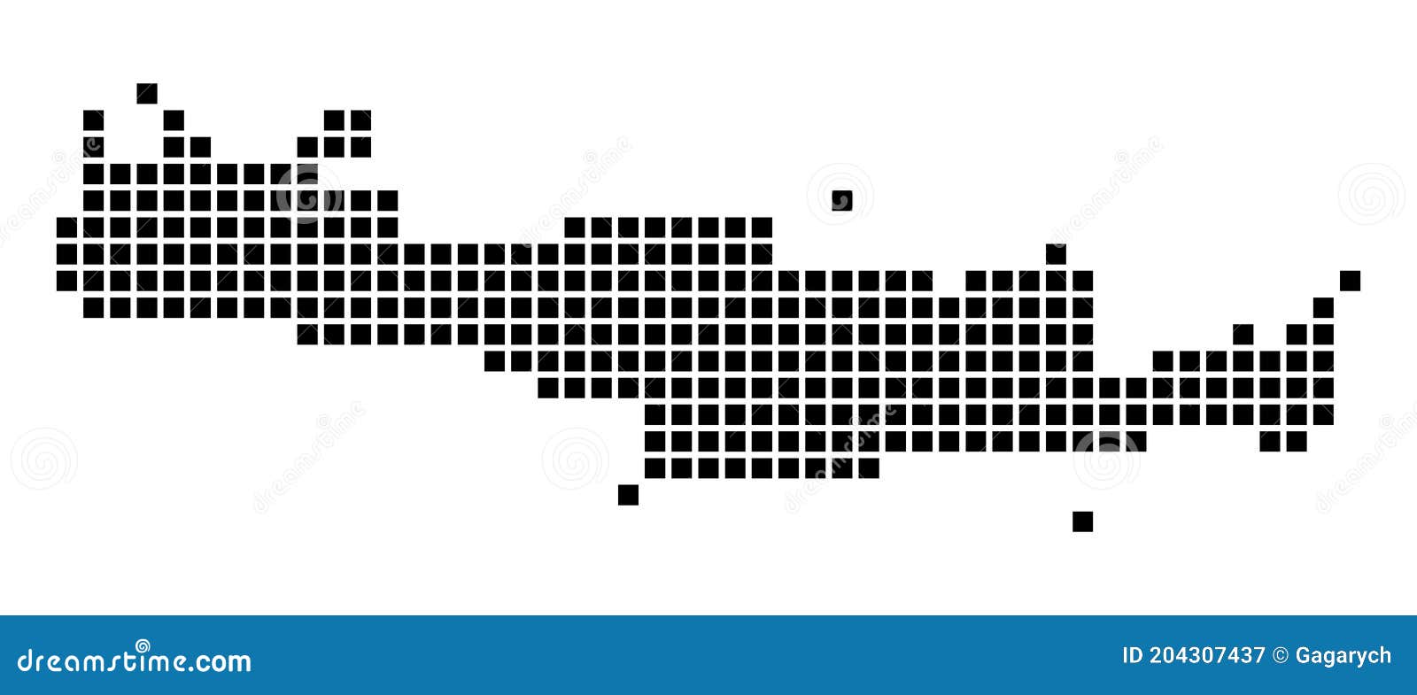 Crete map. stock vector. Illustration of isolated, outline - 204307437