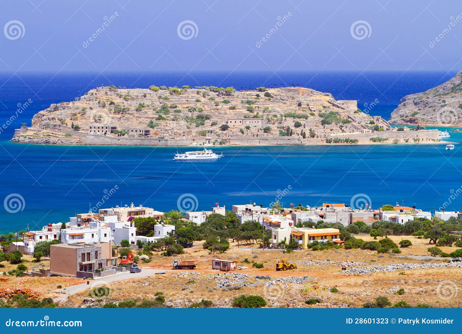 Crete Scenery with Spinalonga Island Stock Image - Image of europe ...
