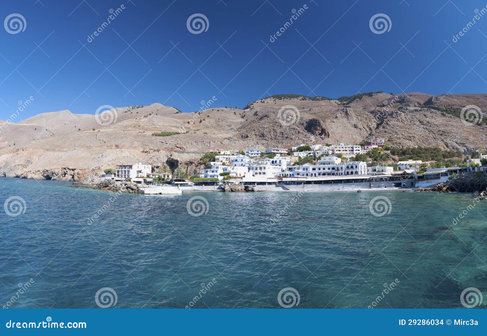 Crete, Sfakia village stock photo. Image of aegean, greece - 29286034