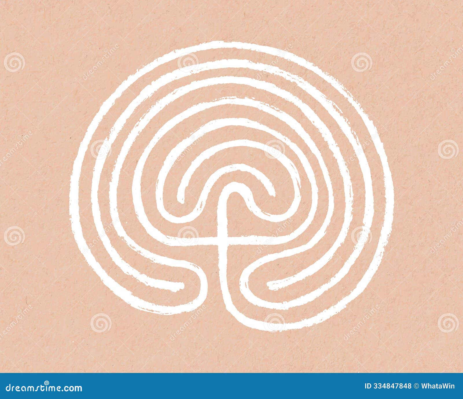 Crete Traditional Symbol. Cretan Labyrinth Line Art Vector Stock ...
