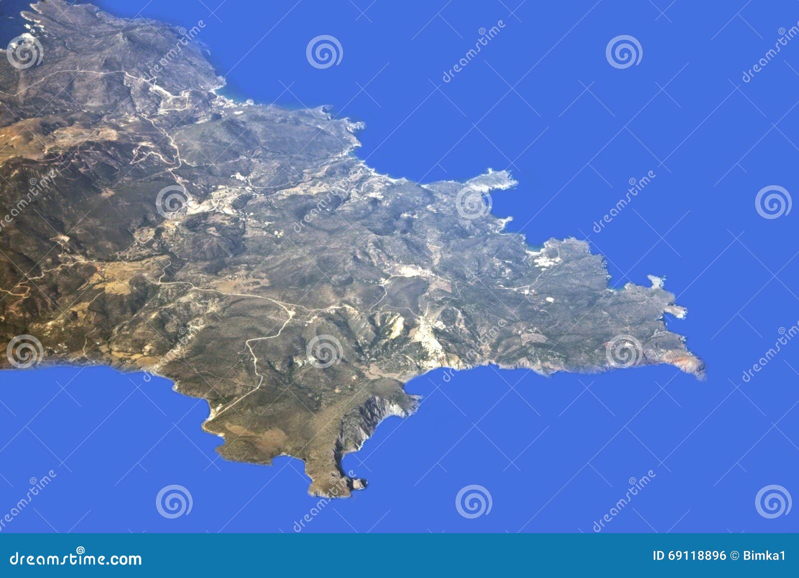 Crete view from plane stock photo. Image of sunny, lagoon - 69118896