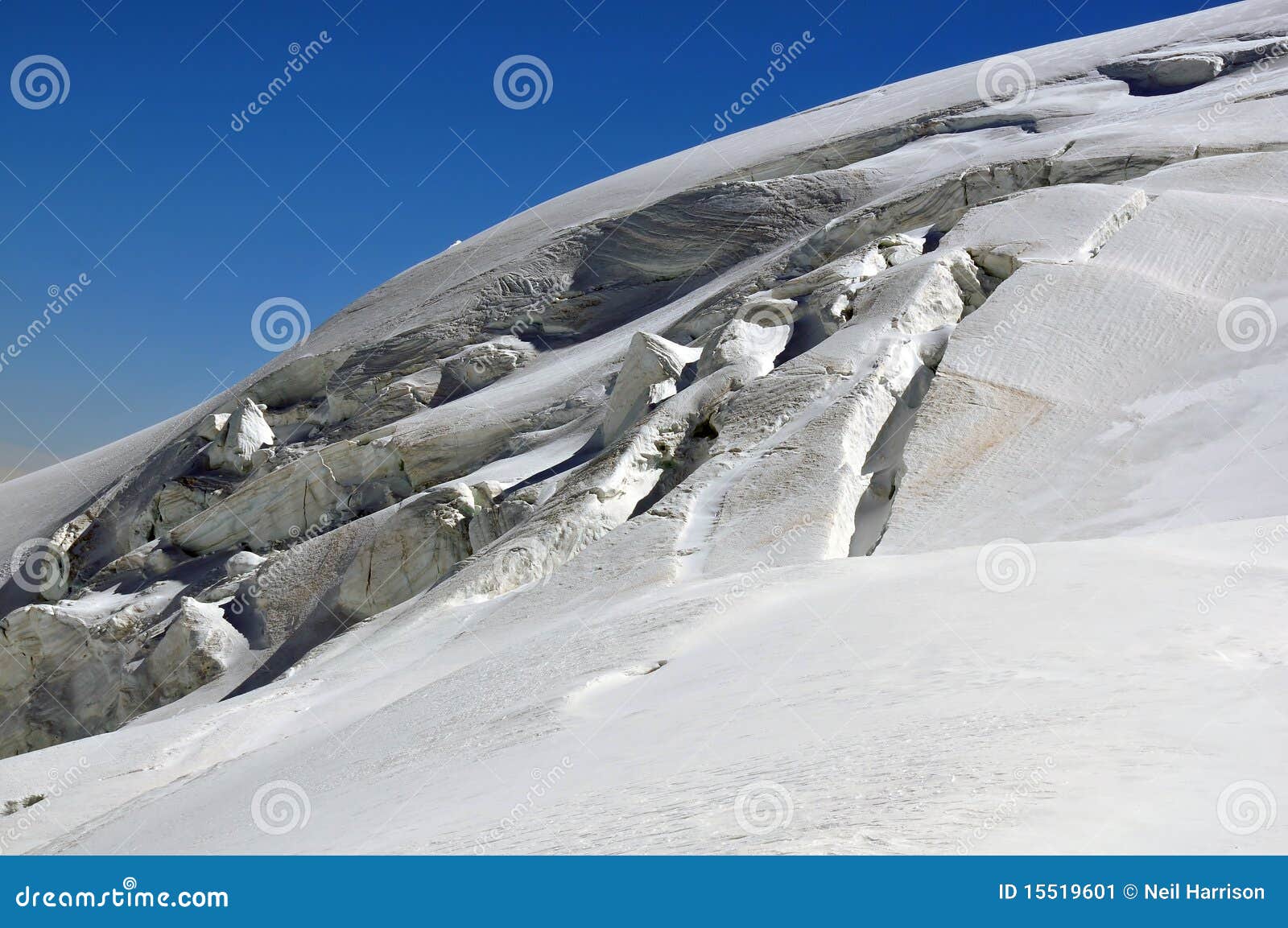 Crevasses stock image. Image of mountain, alpine, high - 15519601