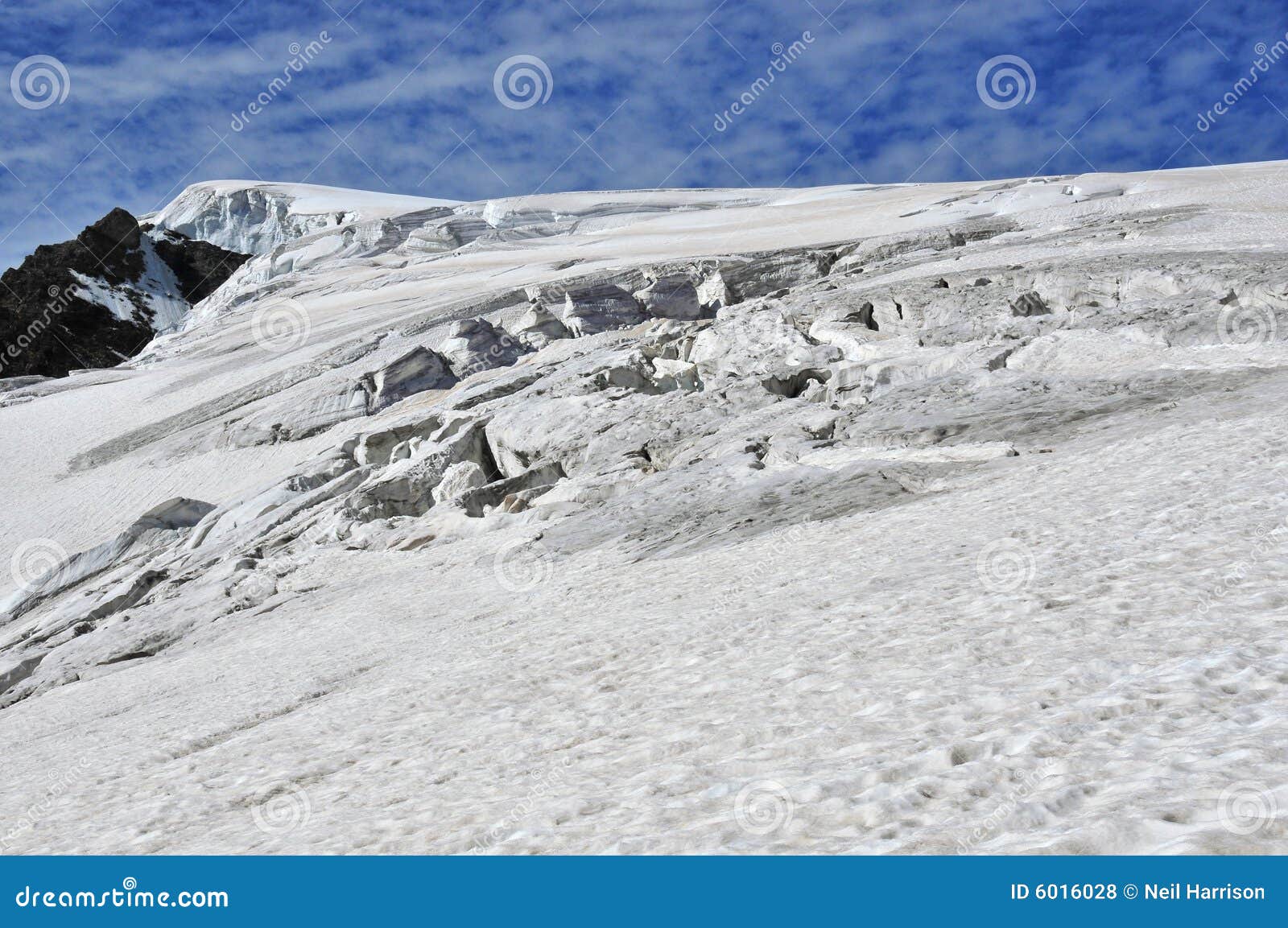 Crevasses on the Stockji Glacier Stock Photo - Image of patrouille ...