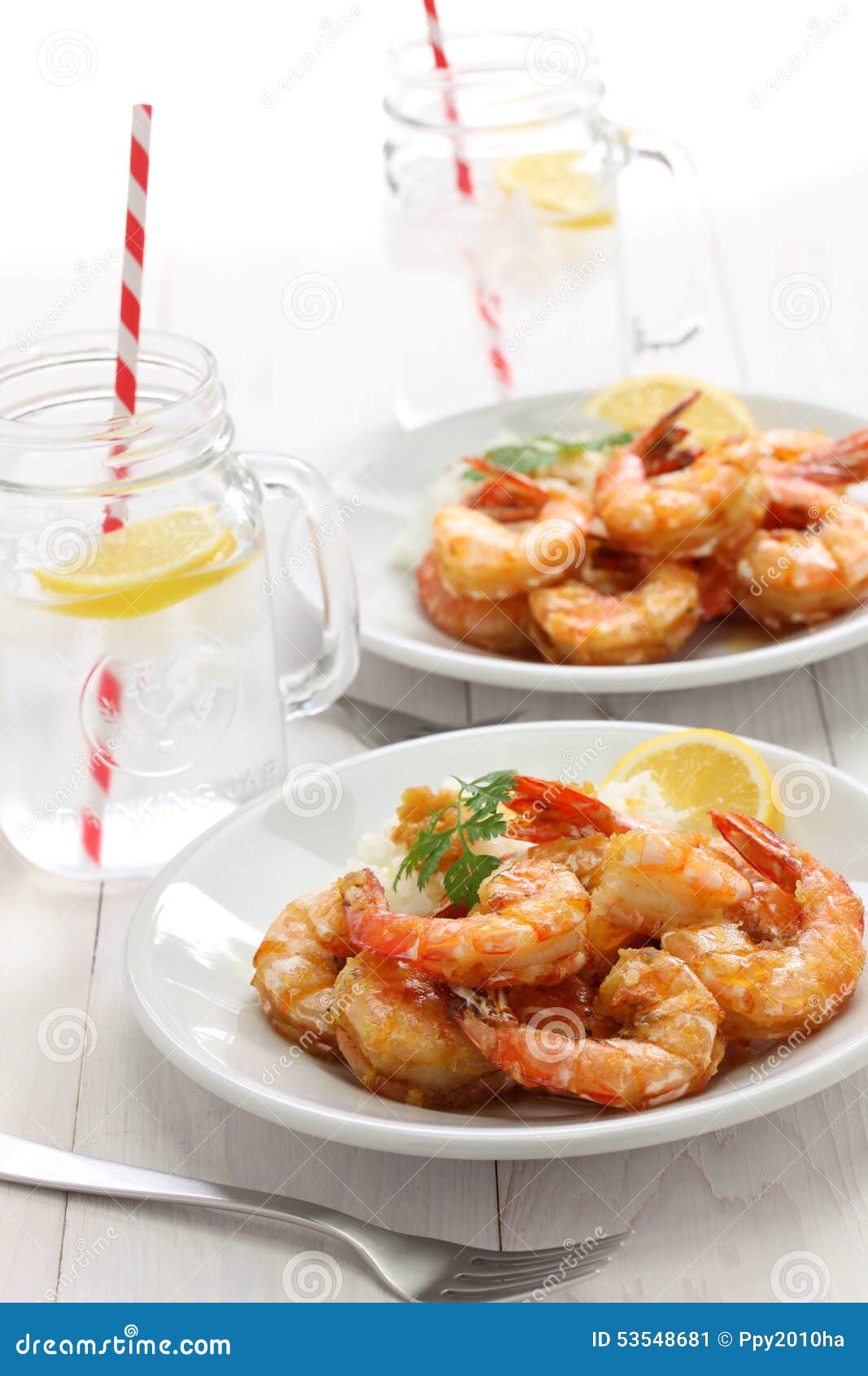 Crevette D'ail, Nourriture Hawaïenne Image stock - Image du langoustine ...