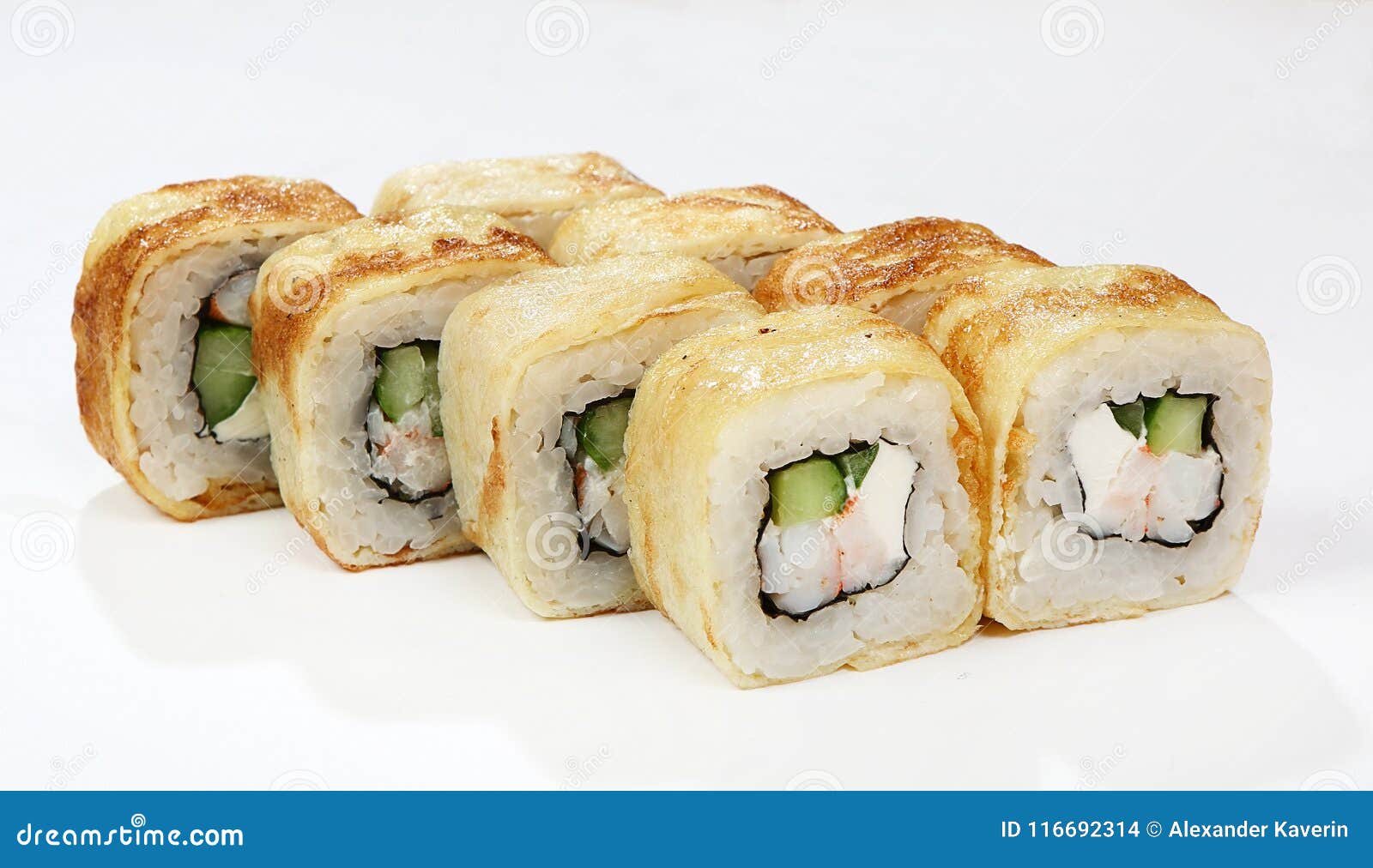 Crevette De Rolls Keiko, Fromage De Philadelphie, Omelette, Concombre ...