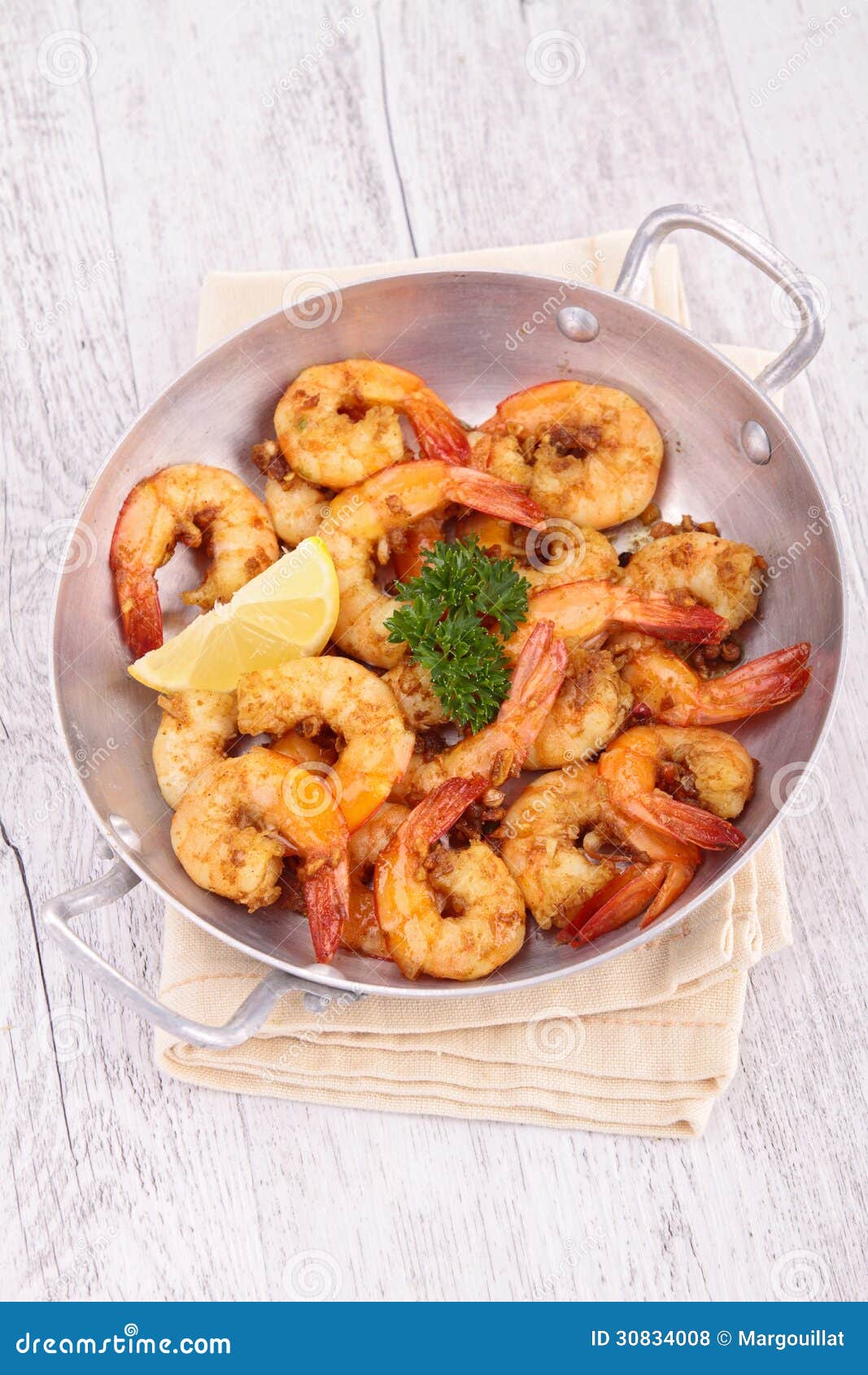 Crevette frite photo stock. Image du crustacéen, repas - 30834008