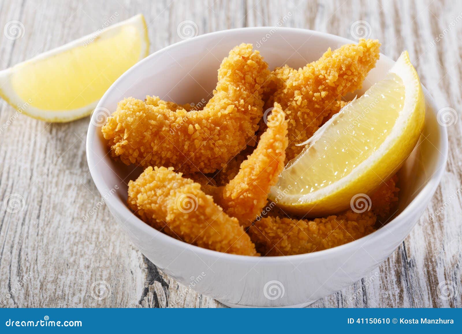 Crevette panée photo stock. Image du frit, crevette, gourmet - 41150610