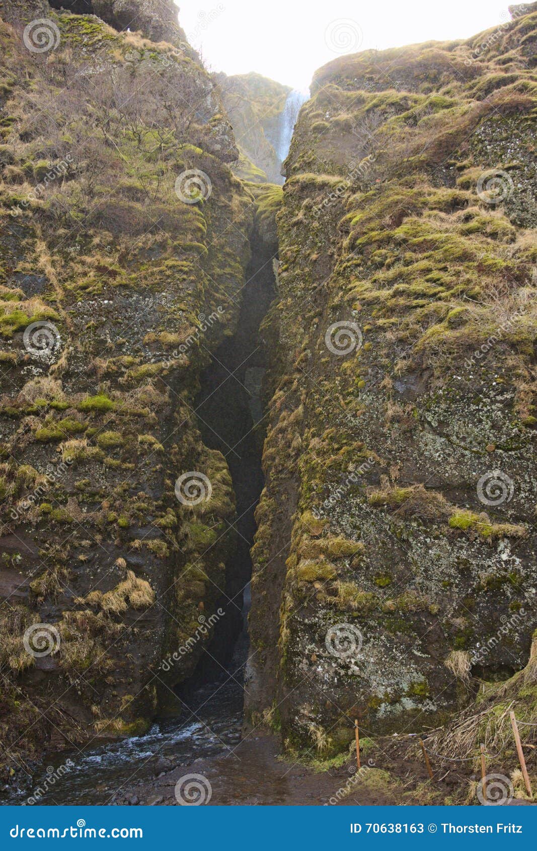 Crevice stock image. Image of golden, water, moss, crack - 70638163