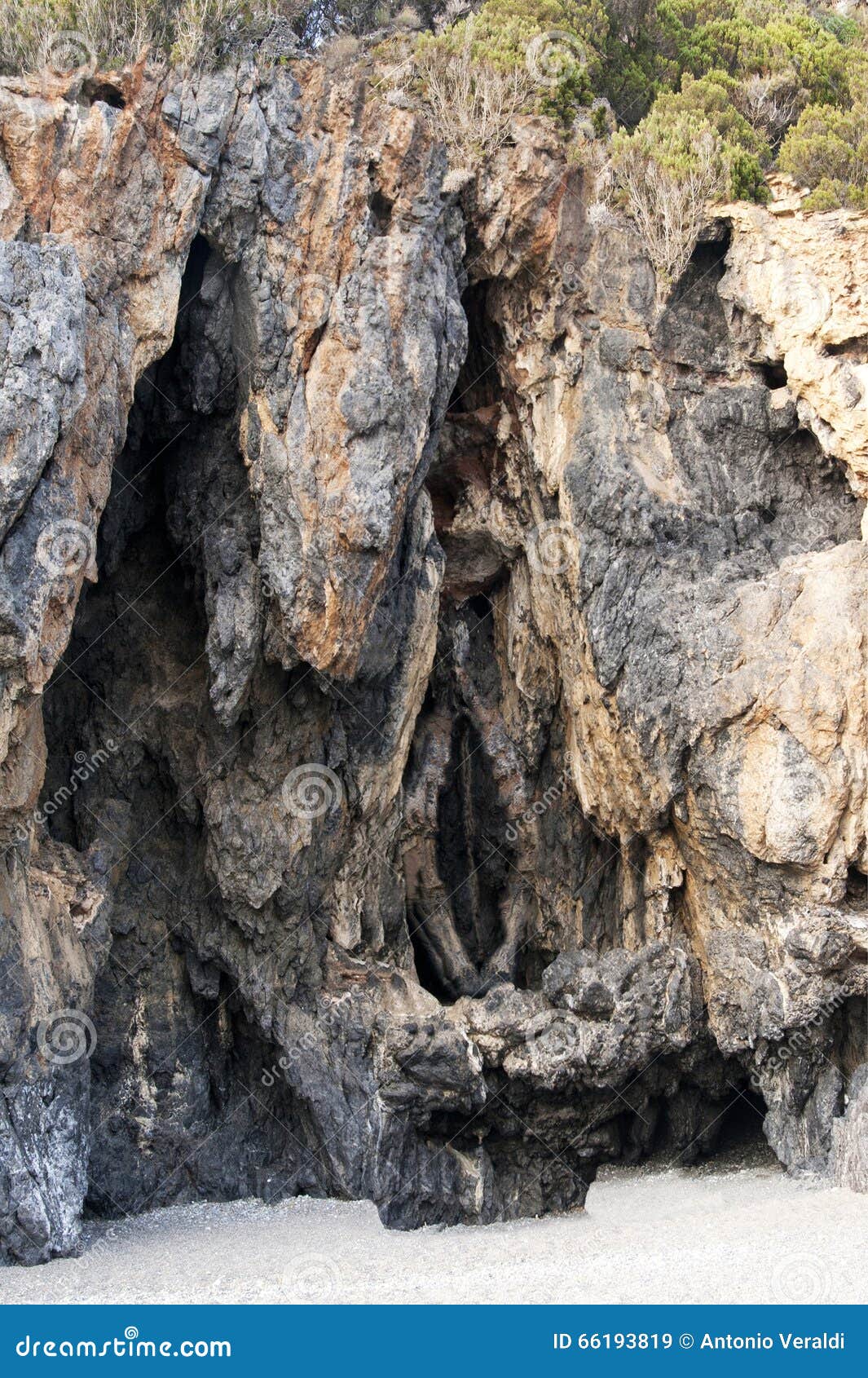 Crevice stock image. Image of fissure, jagged, coast - 66193819