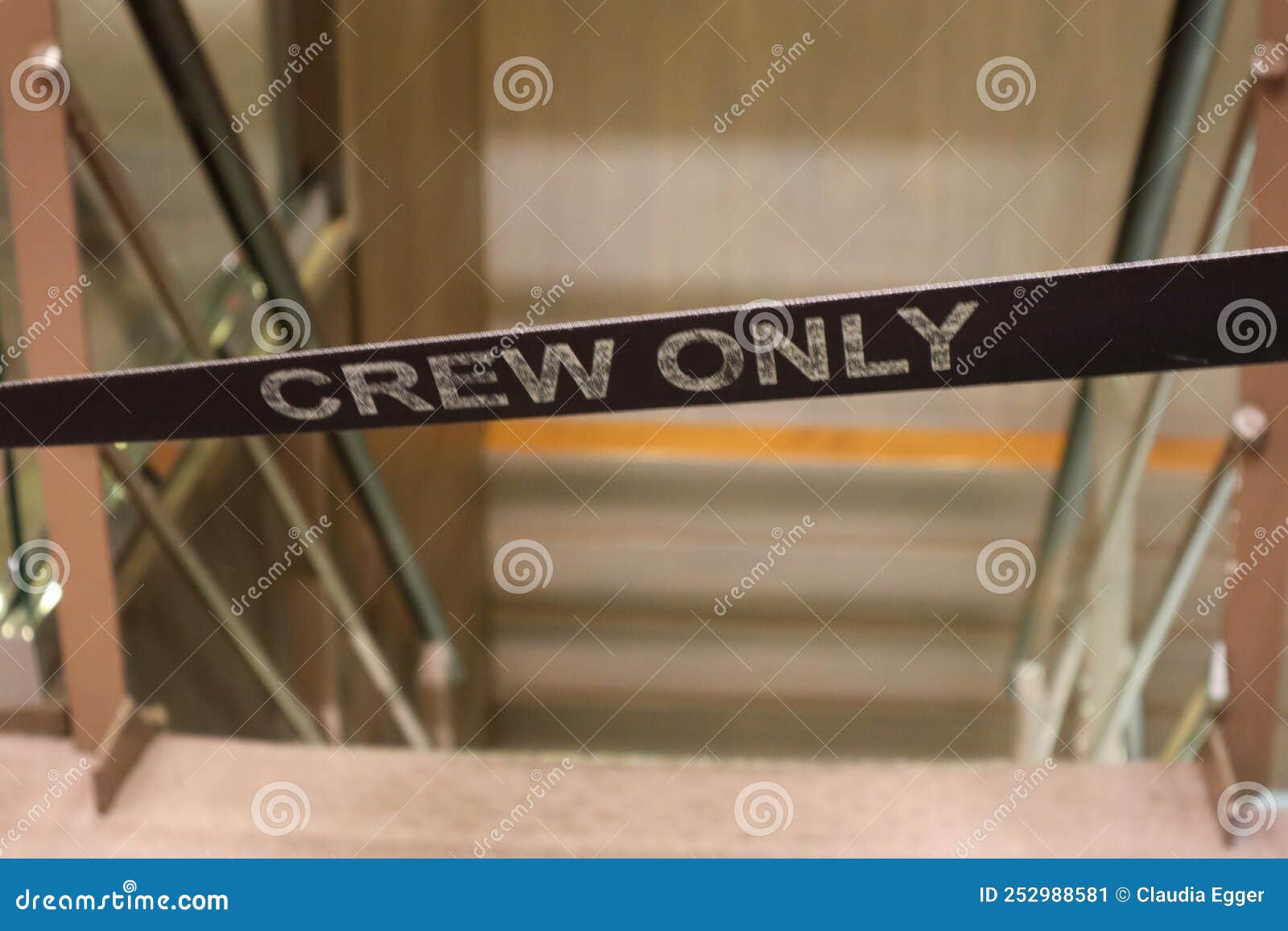 No Access, Way Prohibited! Portrait Of Bossy Brunette Woman Holding Red ...