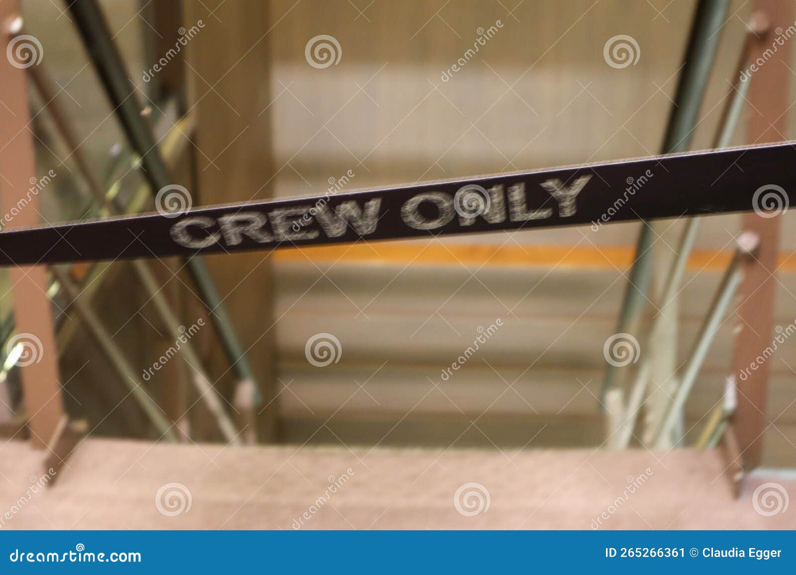 No Access, Way Prohibited! Portrait Of Bossy Brunette Woman Holding Red ...