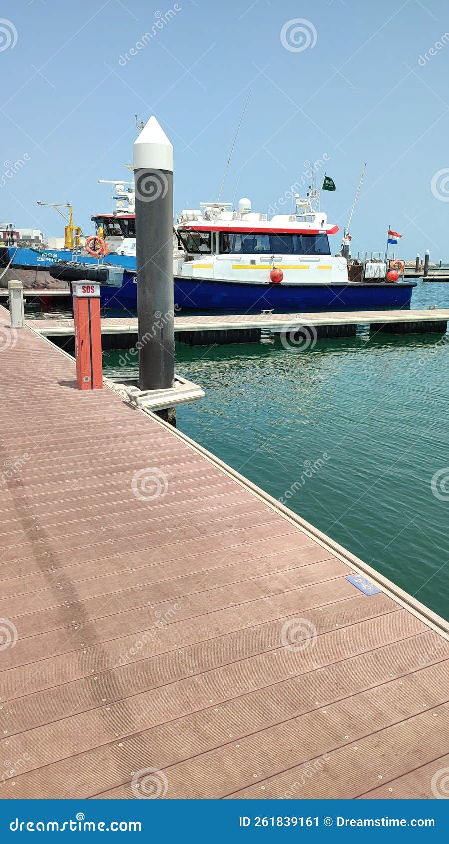 Crew Boat at Marina jetty stock image. Image of jetty - 261839161