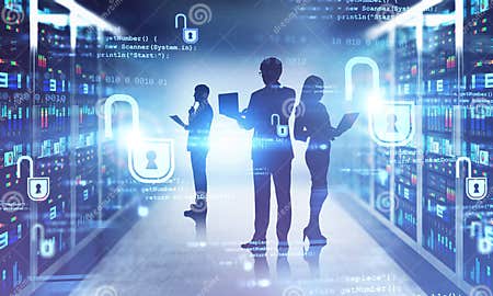 It Crew in Data Center, Cyber Security Stock Photo - Image of people ...