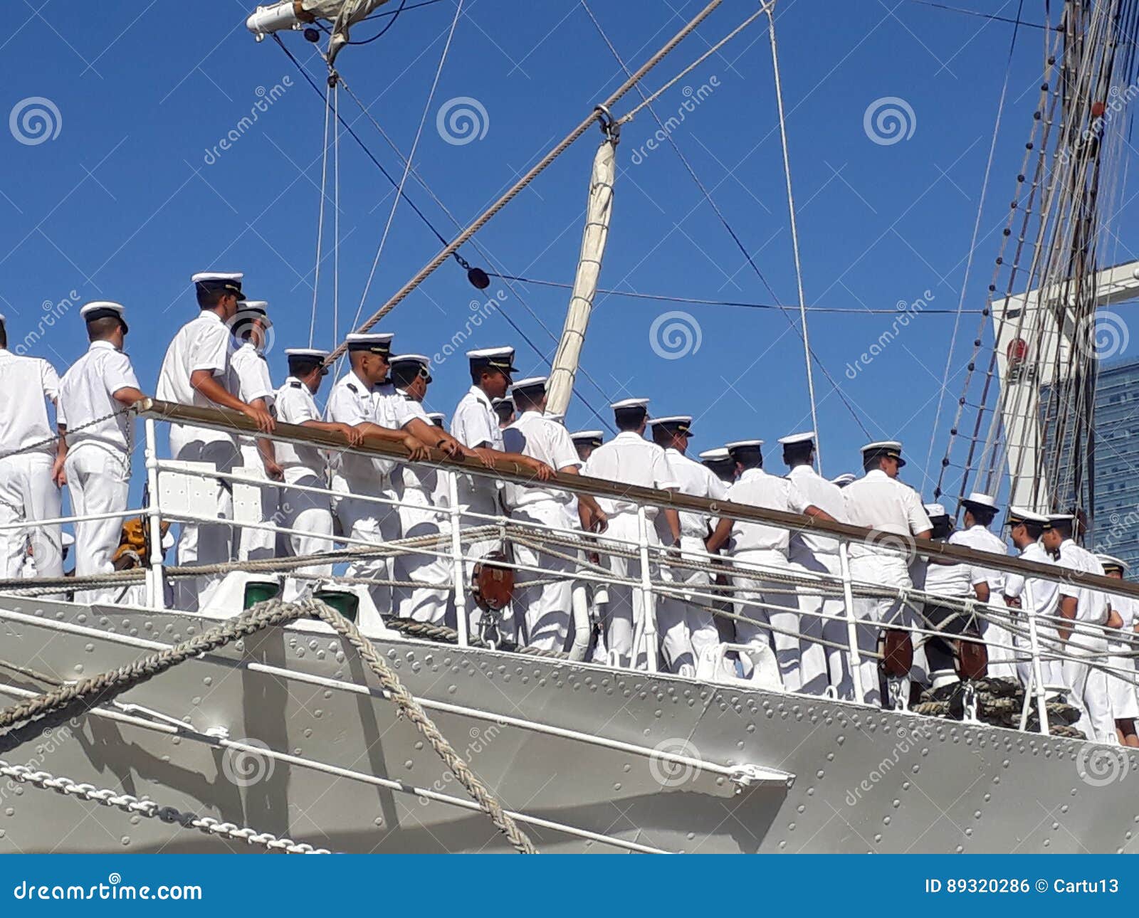 Crew on deck editorial photo. Image of cadet, climbing - 89320286