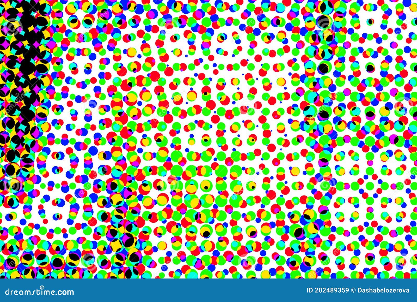 Multi-colored Abstract with Dots on White Background Stock Illustration ...