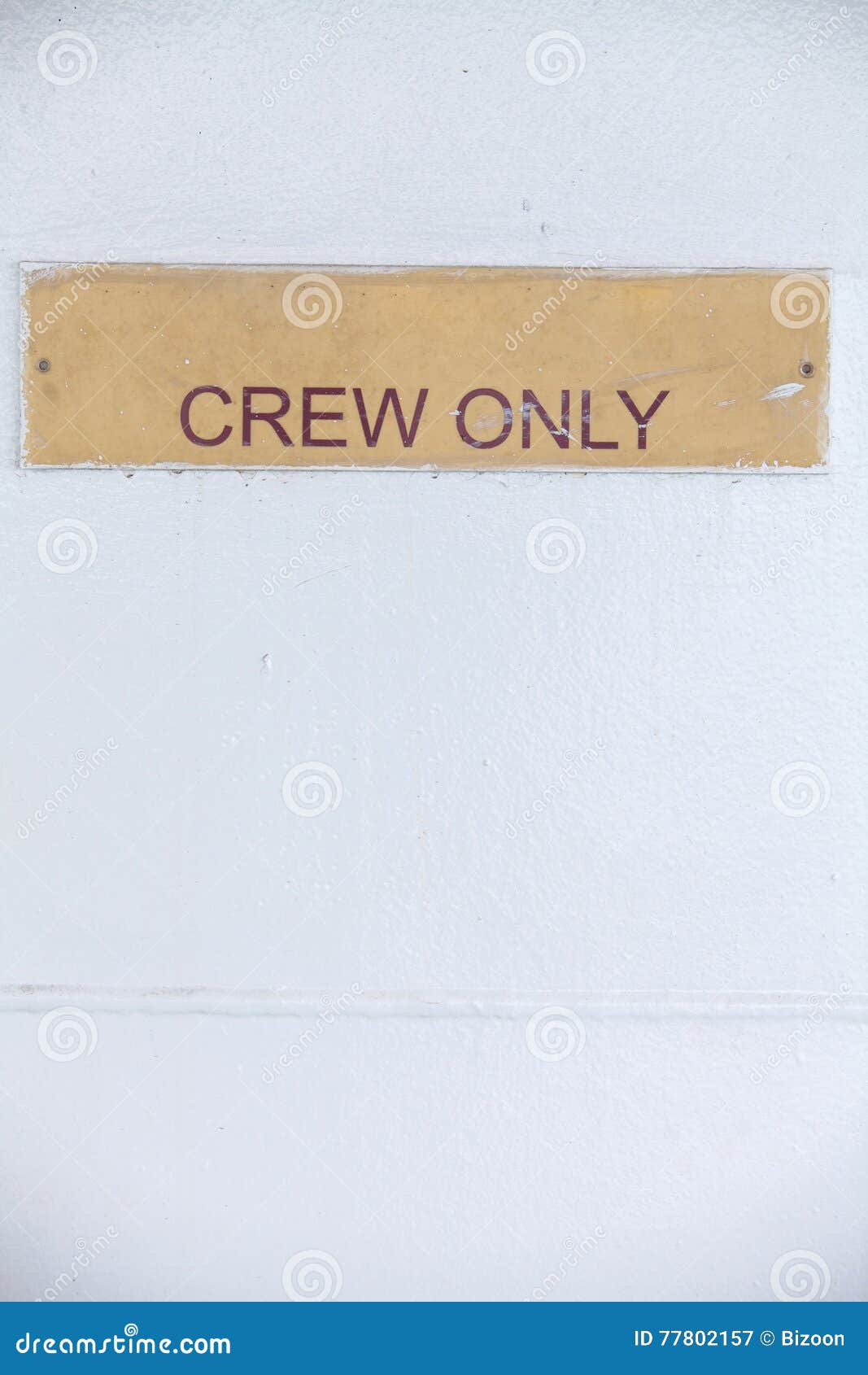 Crew only sign stock image. Image of danger, enter, warning - 77802157