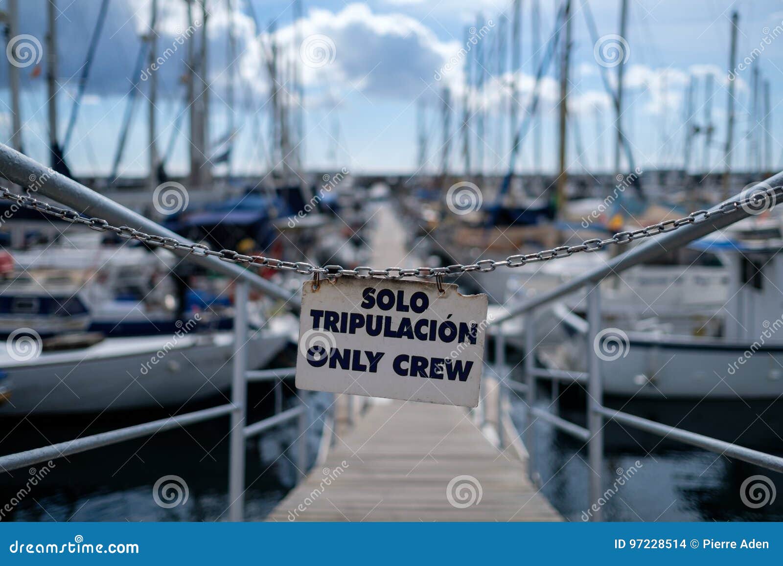 Only crew sign stock photo. Image of authorized, metal - 97228514