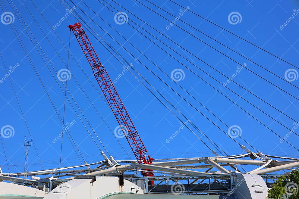 Crews Begin Dismantling Olympic Stadium Roof Editorial Stock Photo ... Crews Begin Dismantling Olympic Stadium Roof Editorial Stock Photo ...
