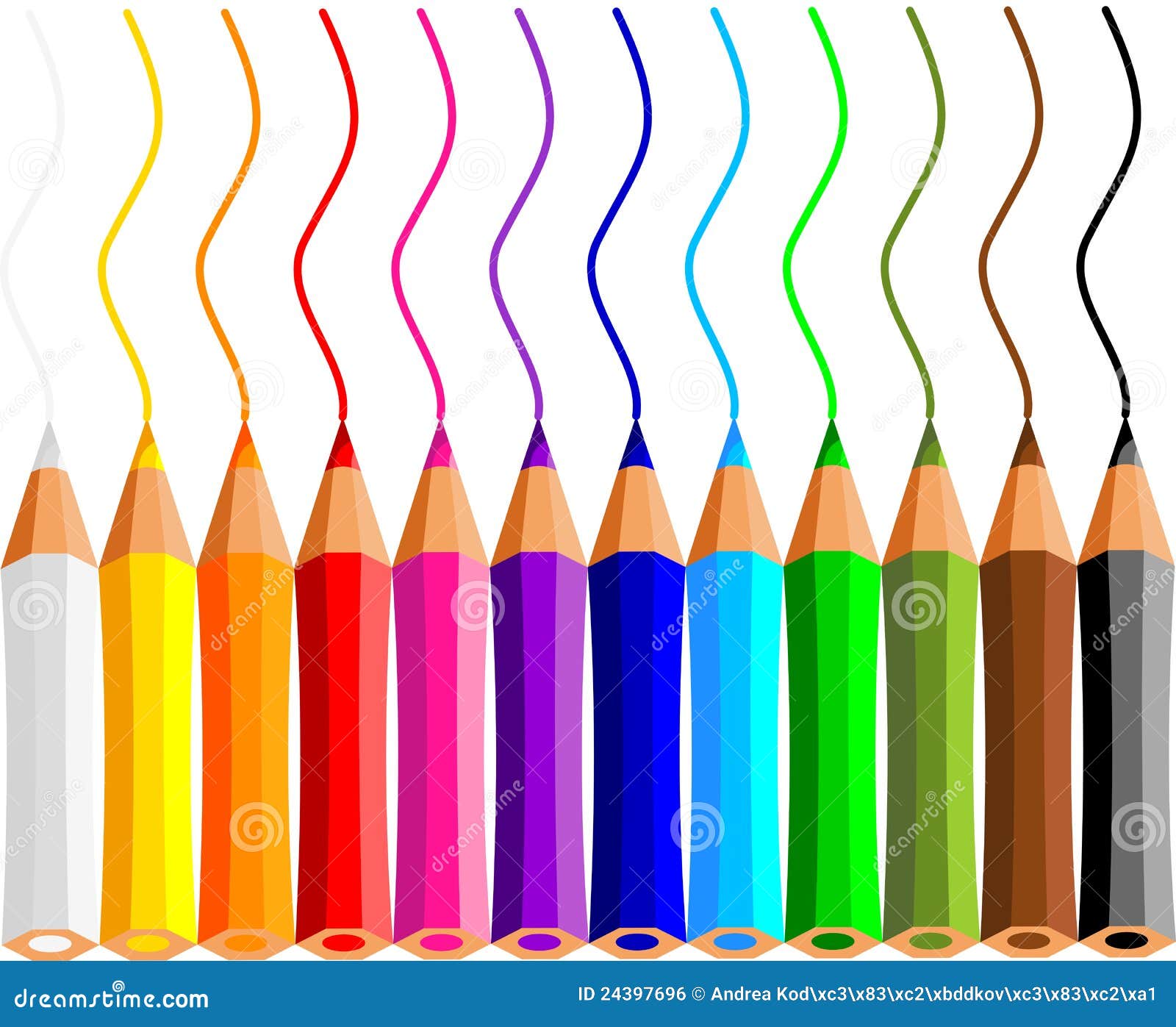 Creyones ilustración del vector. Ilustración de escuela - 24397696