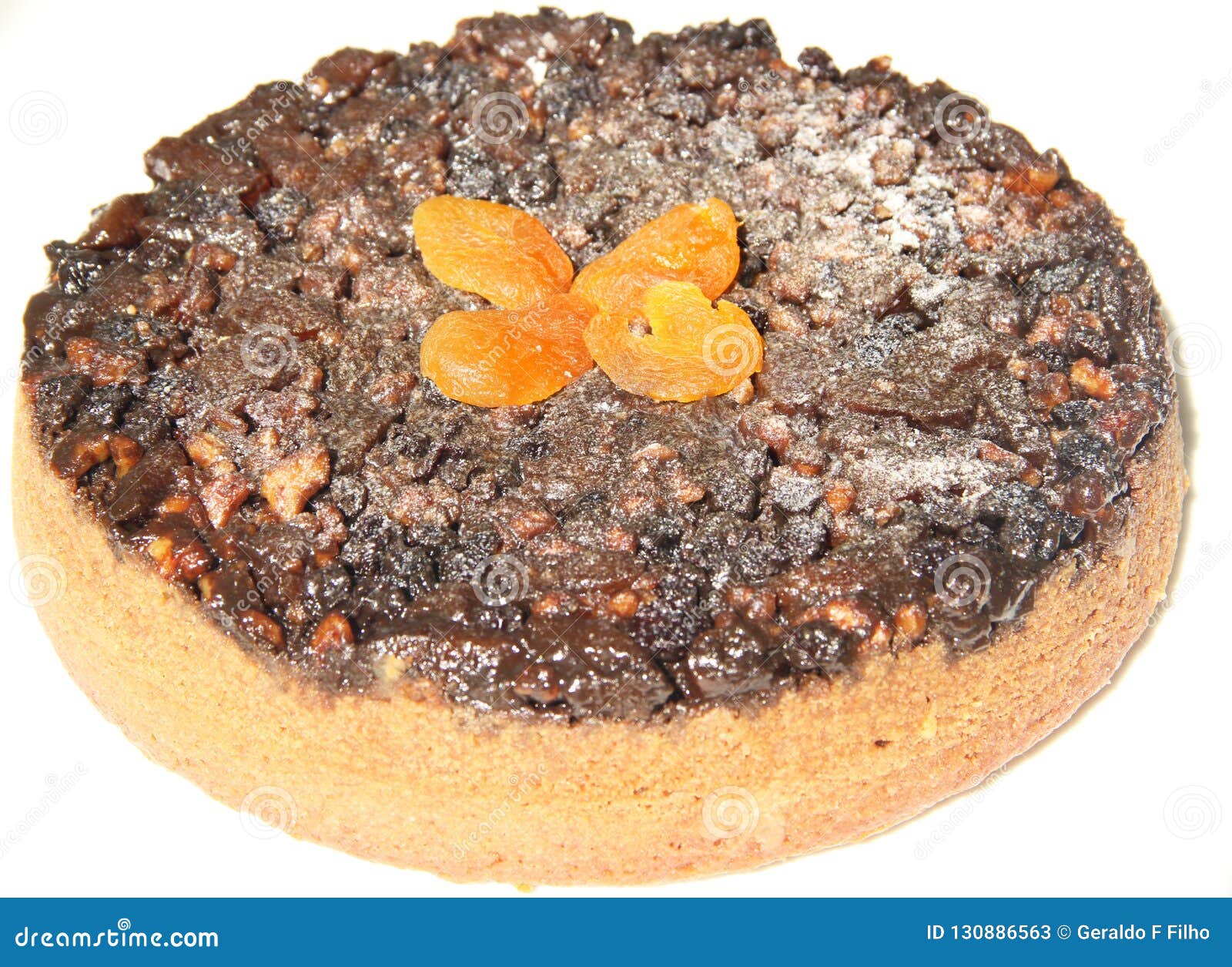 Grain Cake Isolated White Background Delicious Fruit Recipe Sao Paulo ...