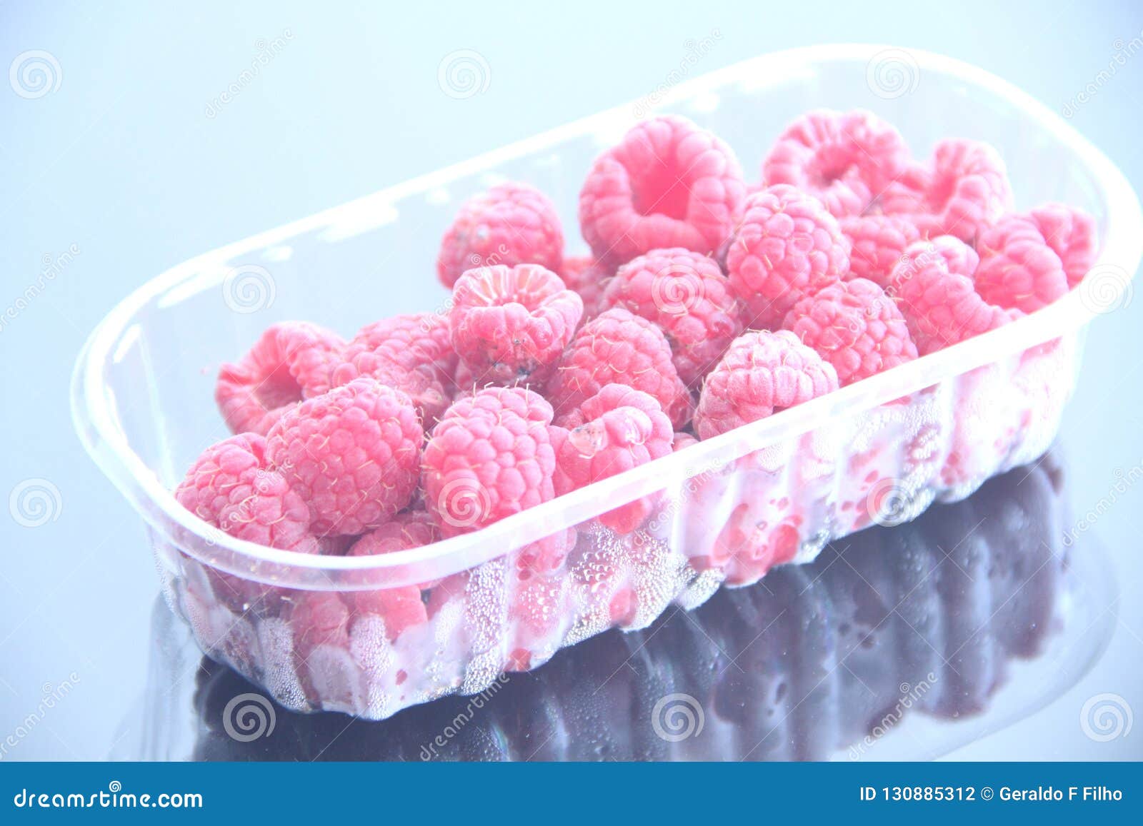Raspberry Fruit Box Isolated White Background Vitamin Sao Paulo Brazil ...