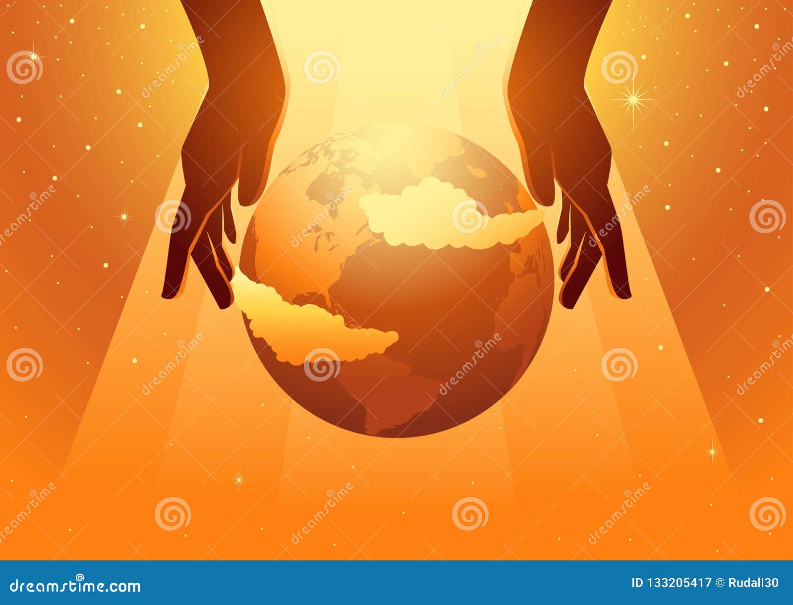 A criação do mundo ilustração do vetor. Ilustração de dias - 133205417