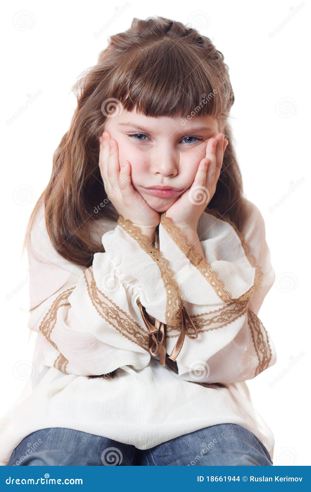 Criança triste foto de stock. Imagem de desapontamento - 18661944