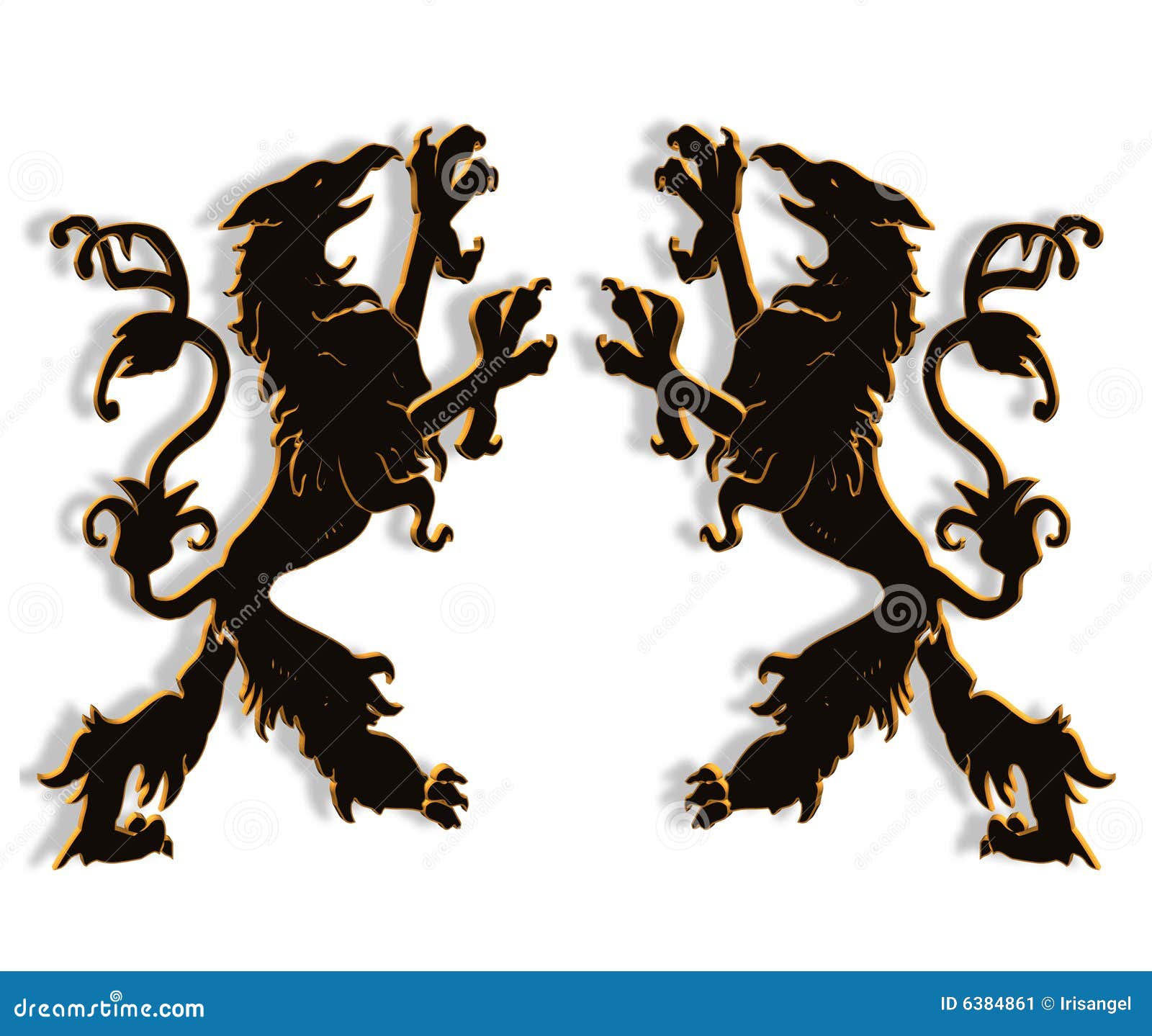 Criaturas Legendarias Del Grifo 3D Stock de ilustración - Ilustración ...