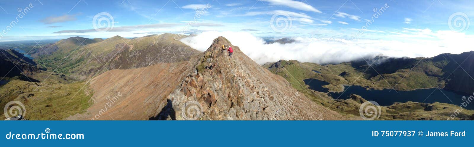 Crib Goch, Snowdonia stock image. Image of wales, summer - 75077937