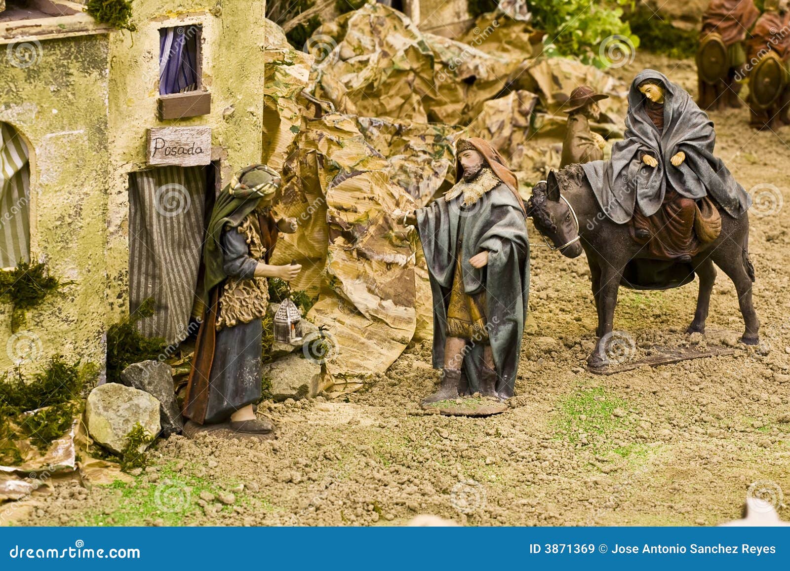 Crib scene stock image. Image of bible, holiday, 25th - 3871369