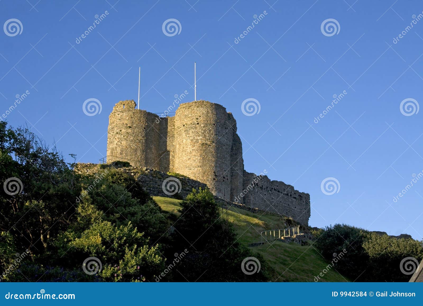 Criccieth Castle stock photo. Image of promenade, stones - 9942584