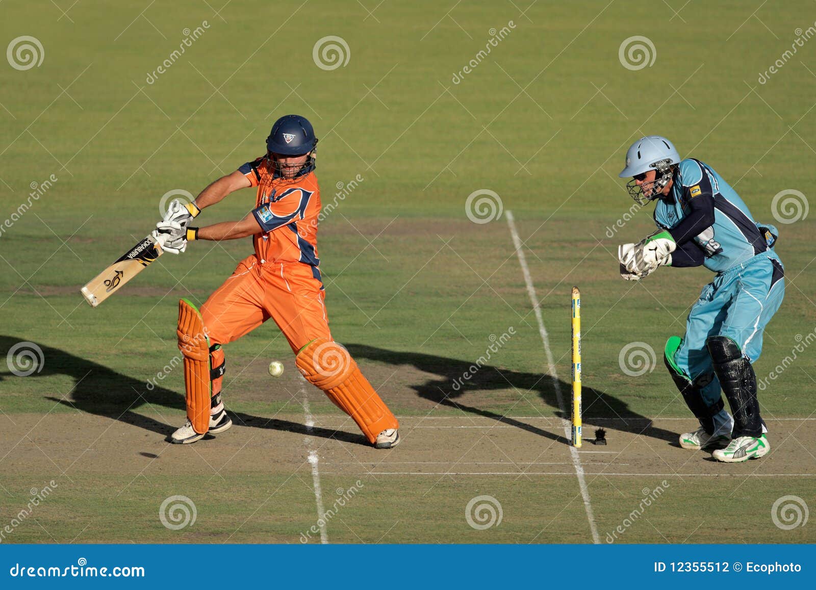 Cricket action editorial photography. Image of athletic - 12355512