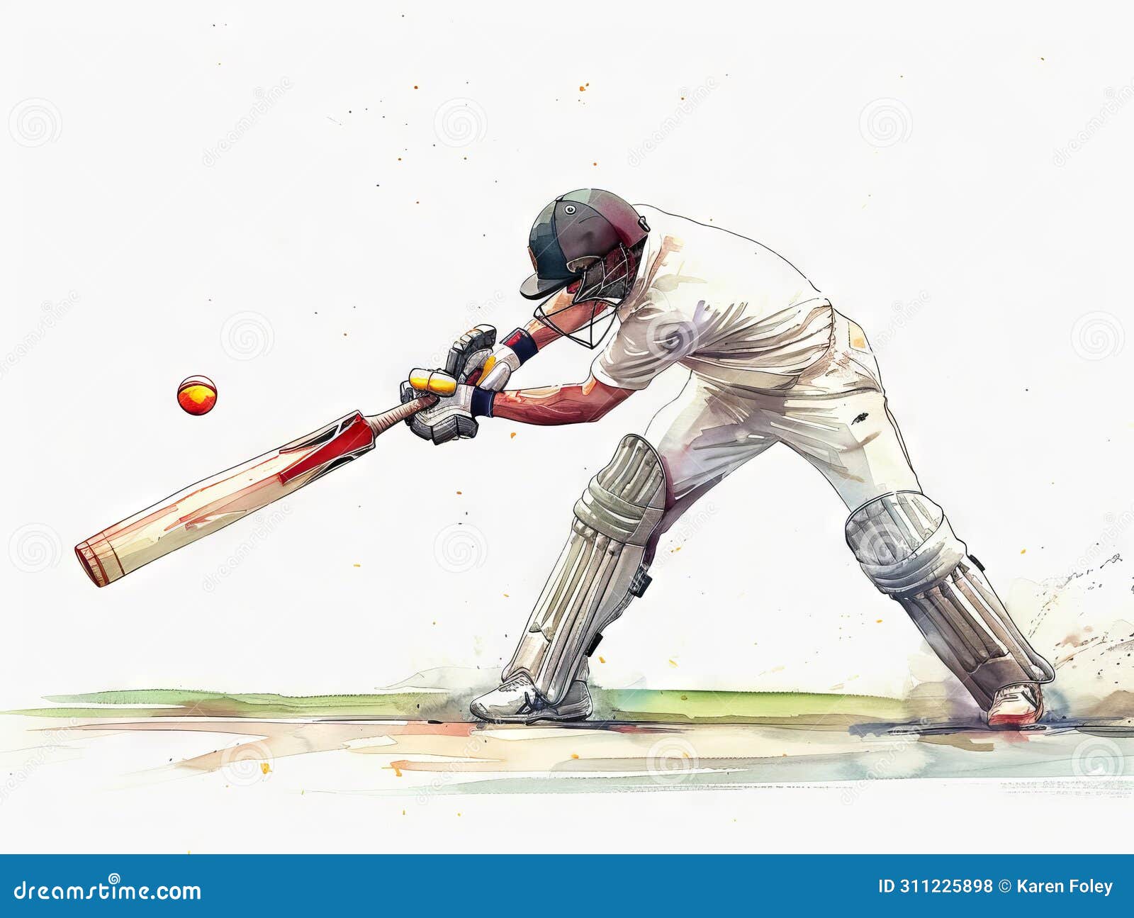 Cricket Background Graphics Template Stock Illustration - Illustration ...