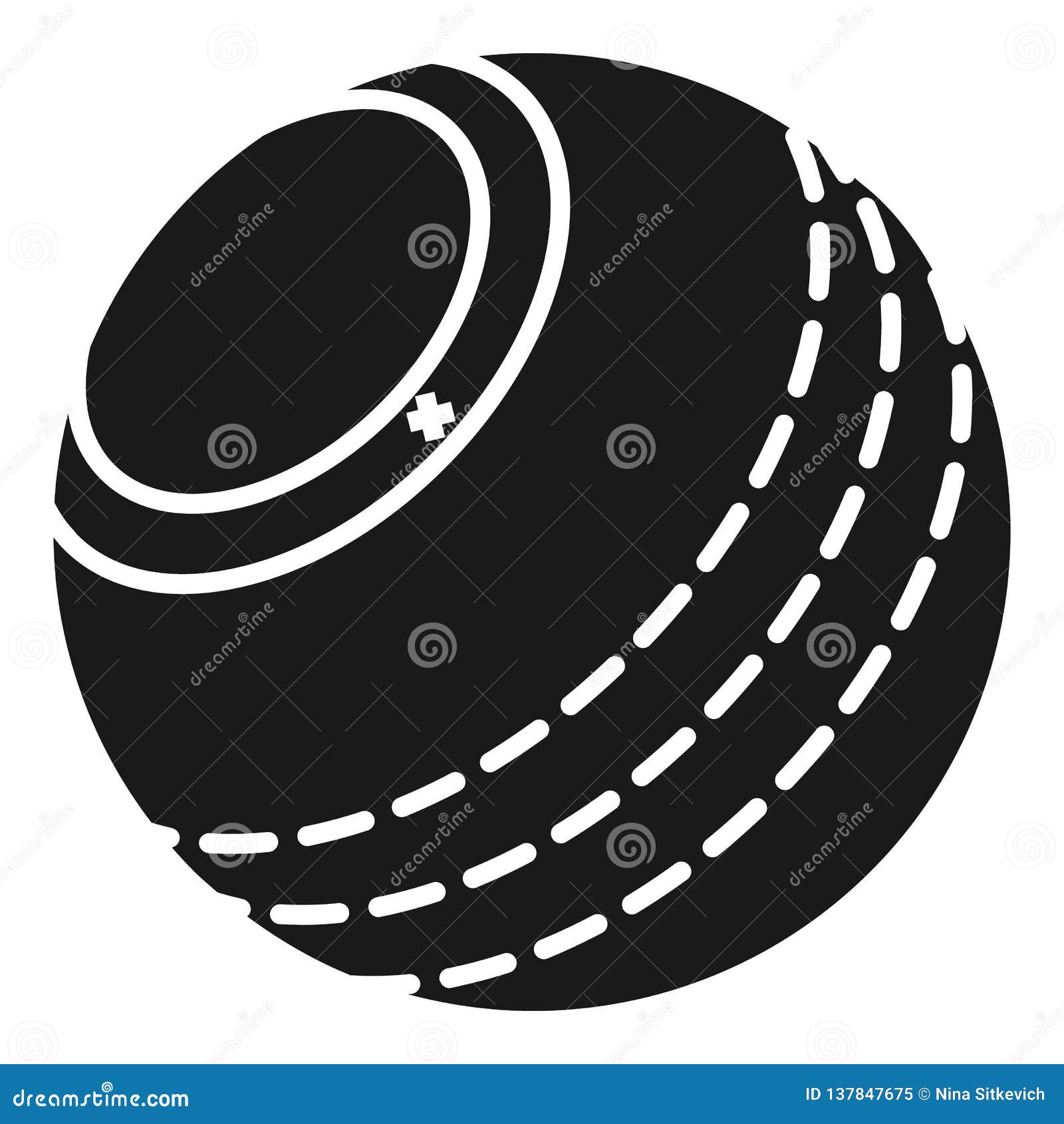 Cricket Ball Icon, Simple Style Stock Vector - Illustration of batsman ...