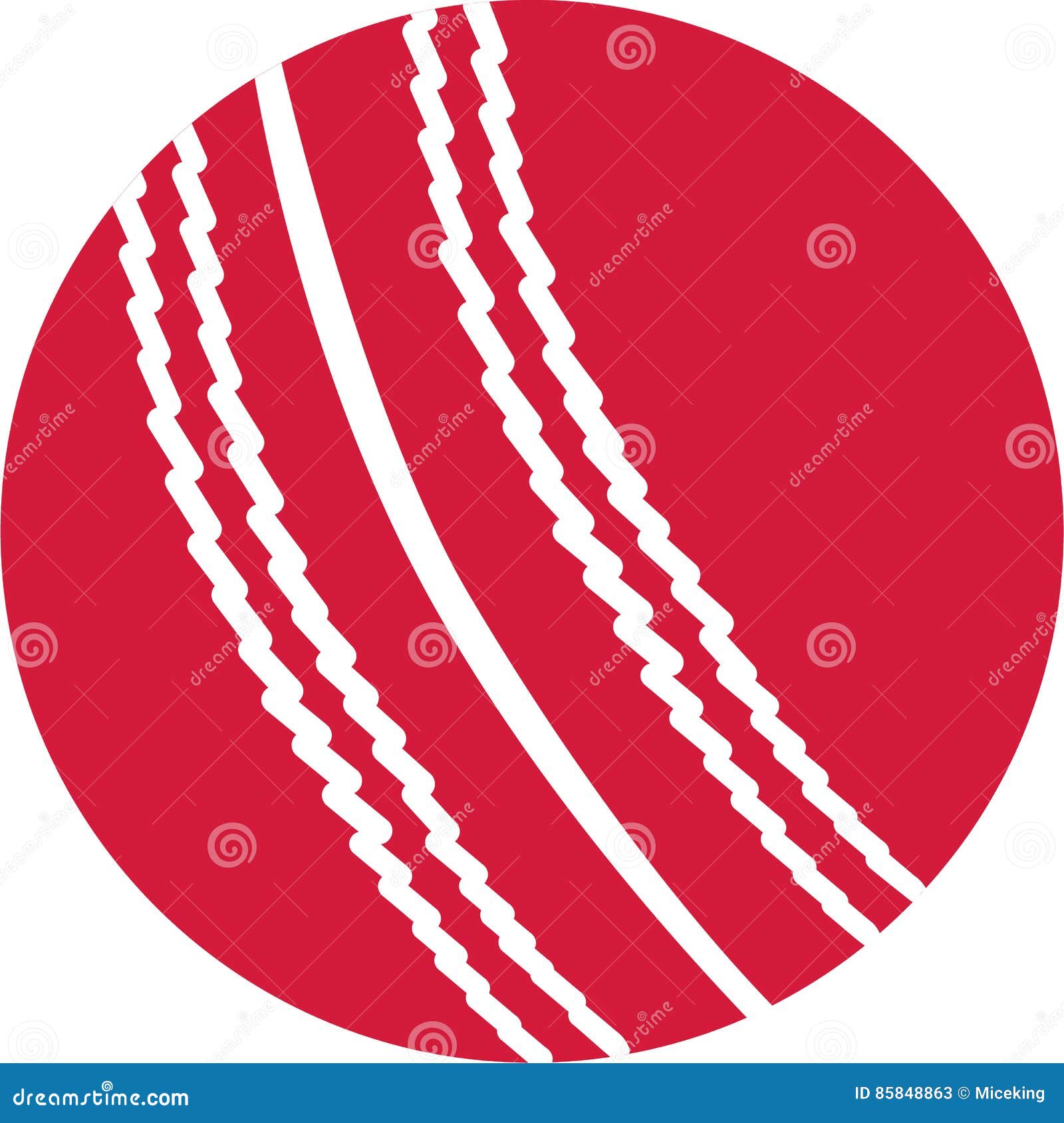 Cricket Ball stock vector. Illustration of cricket, pictogram - 85848863
