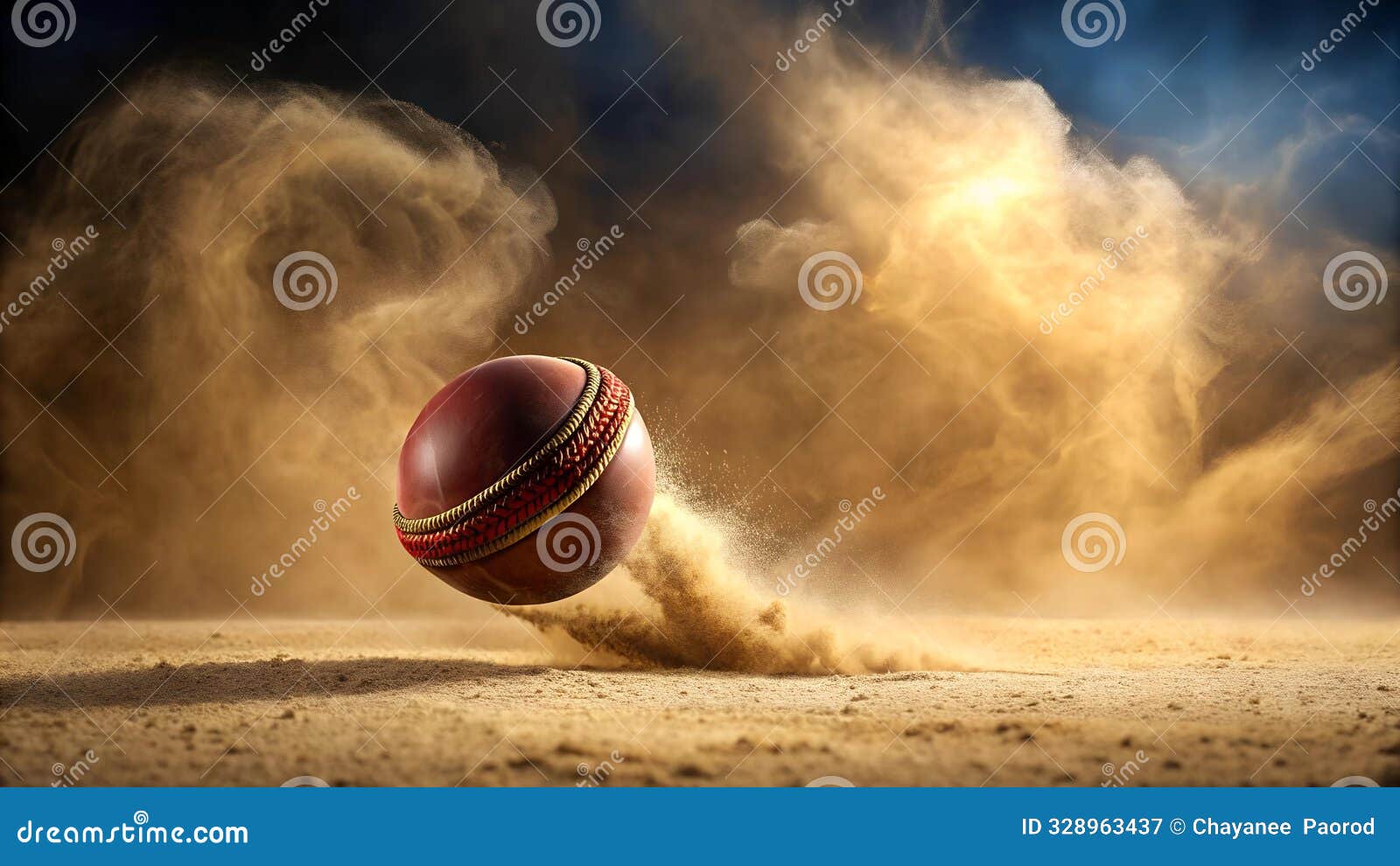 Cricket Ball: a Sandstorm Symphony of Motion AI Generated Stock ...