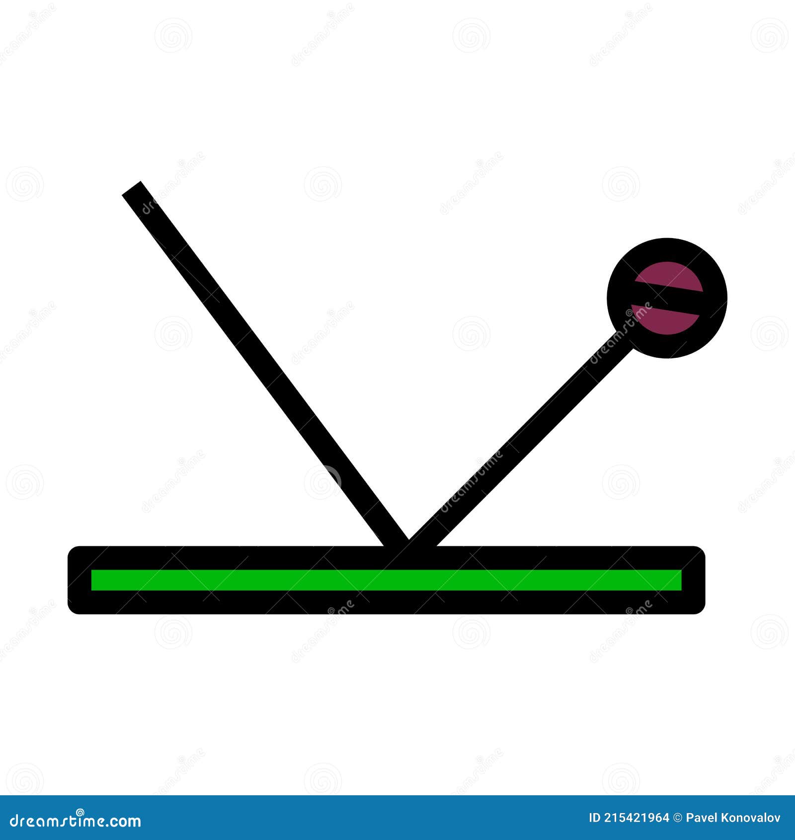 Cricket Ball Trajectory Icon Stock Vector Illustration Of Graphic