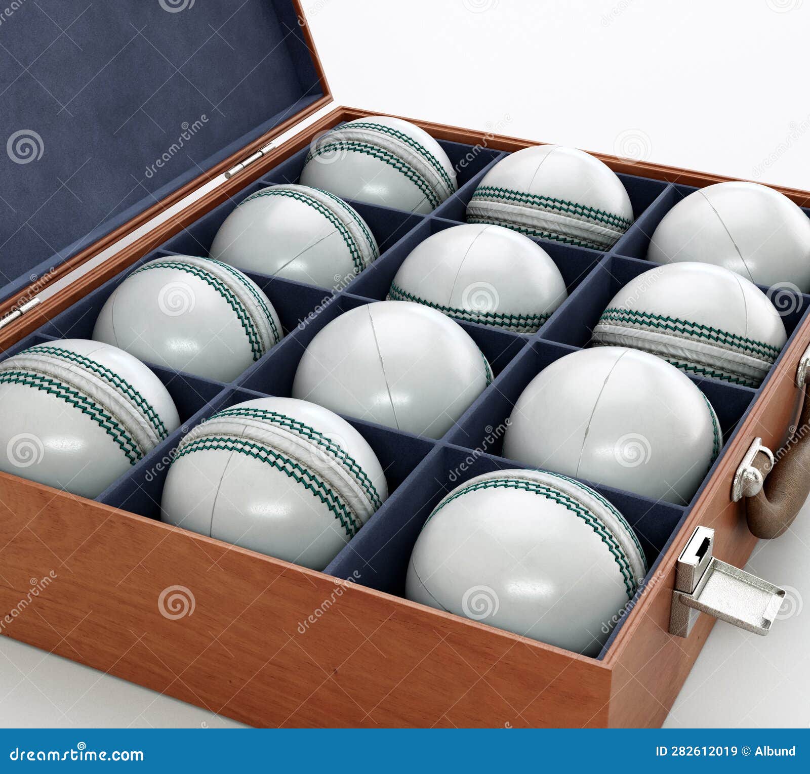 Cricket Balls in Display Box Stock Illustration - Illustration of case ...
