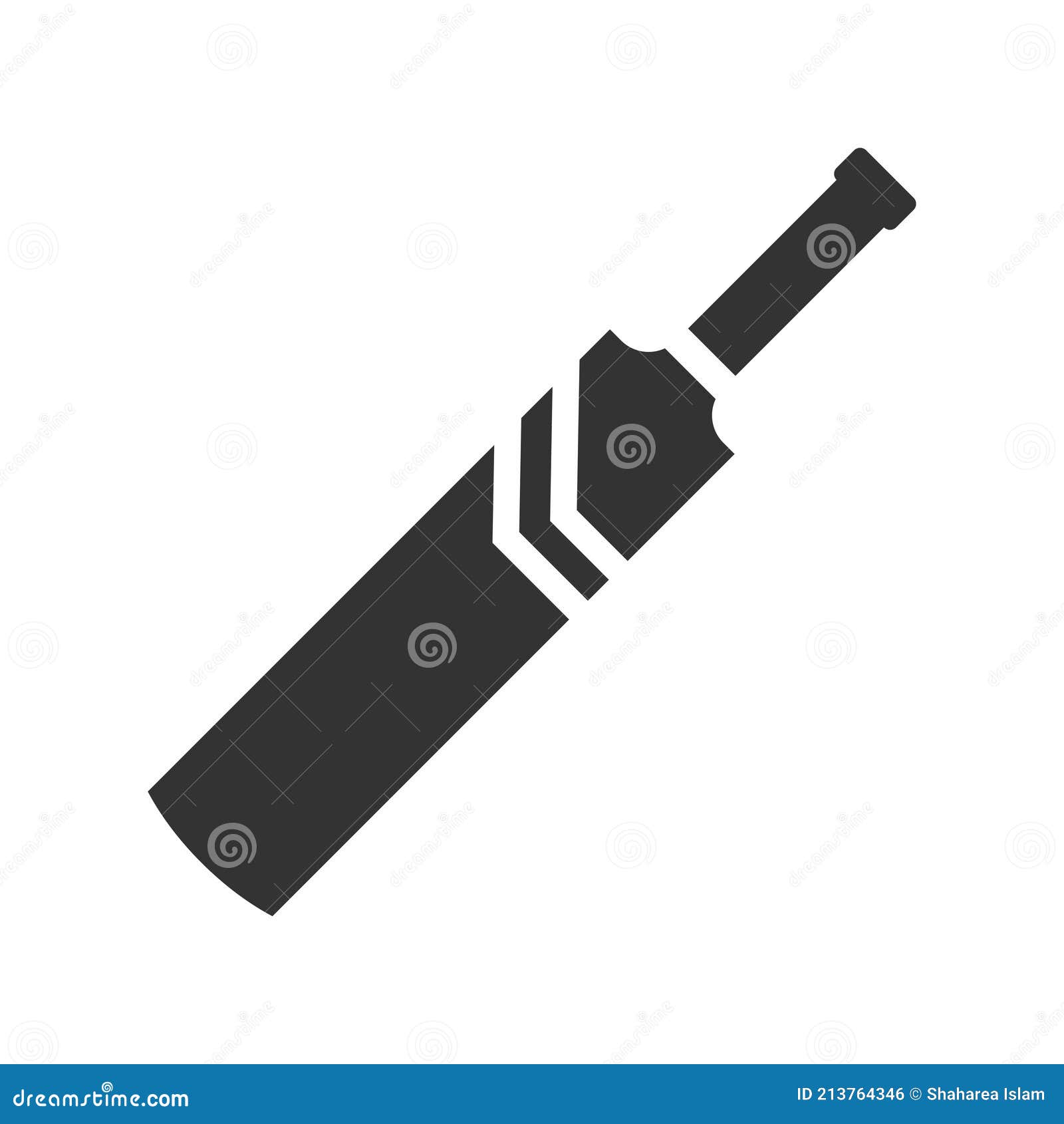 Cricket bat icon stock vector. Illustration of sports - 213764346