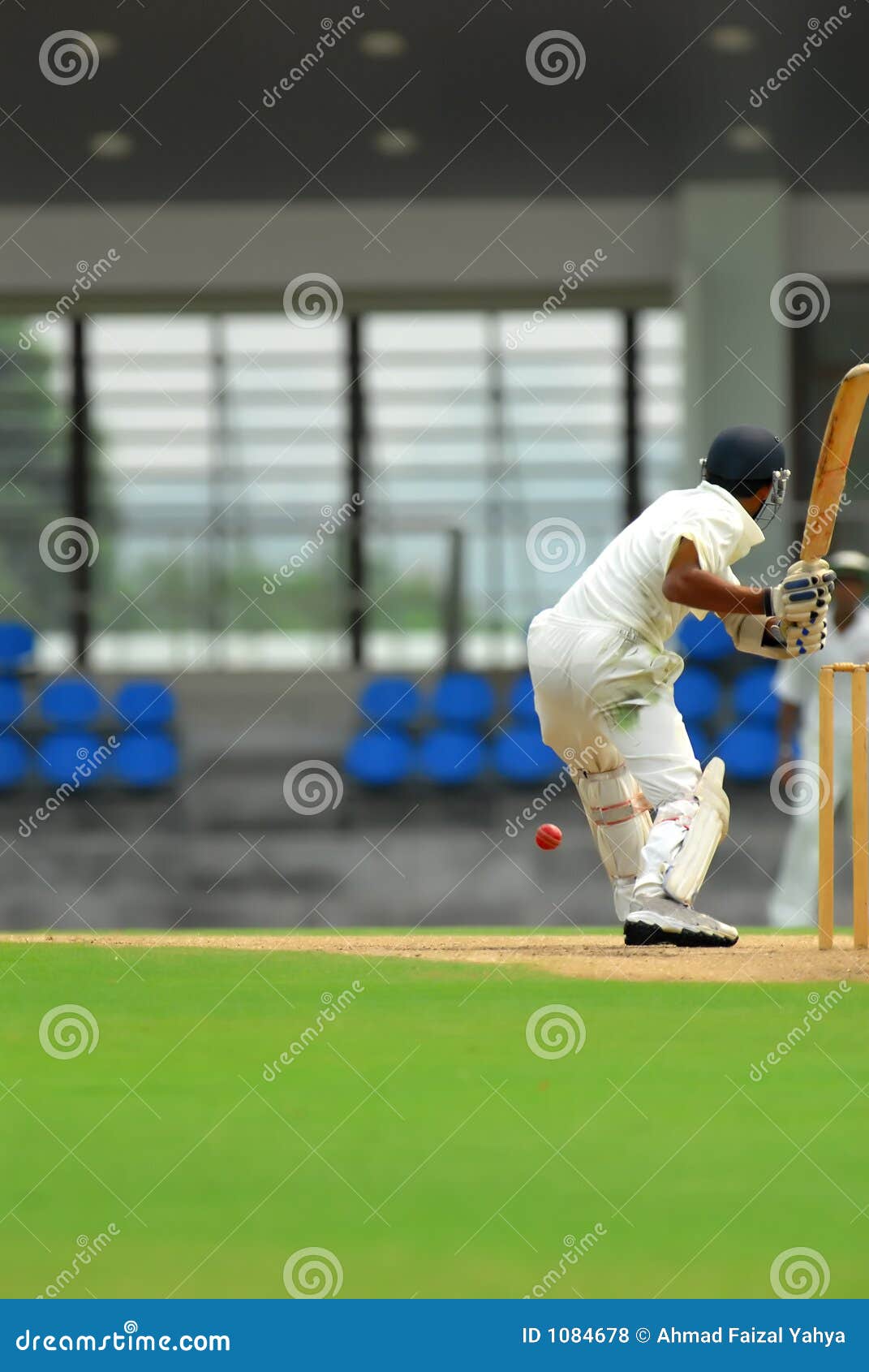 A cricket batsman stock photo. Image of bowling, shot - 1084678