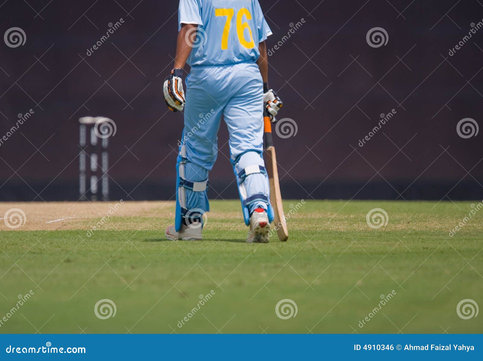 A cricket batsman stock photo. Image of lumpur, outdoor - 4910346