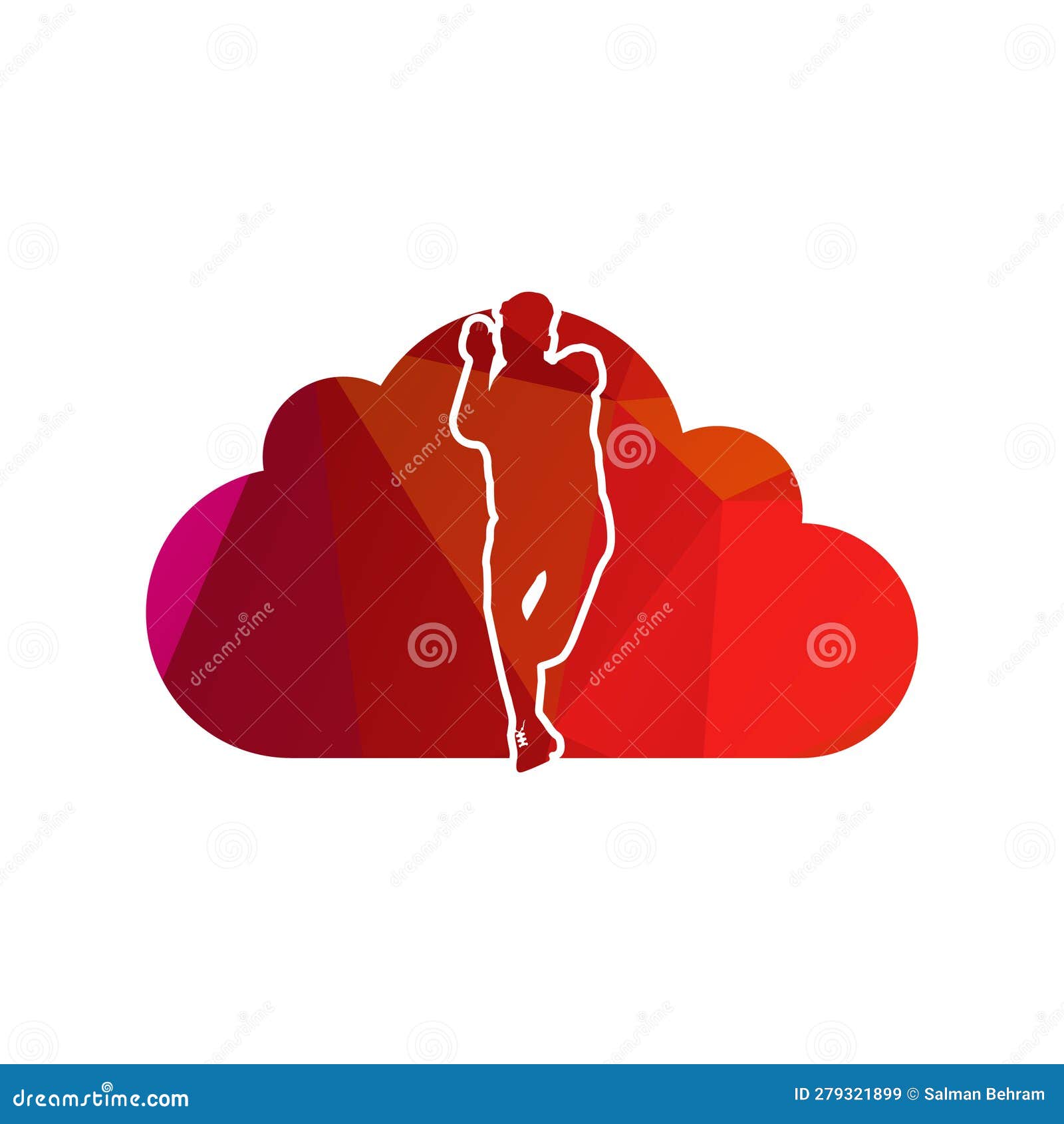 Cricket Fast Bowler Bowling Ball Front Cartoon Royalty-Free Stock Photo ...